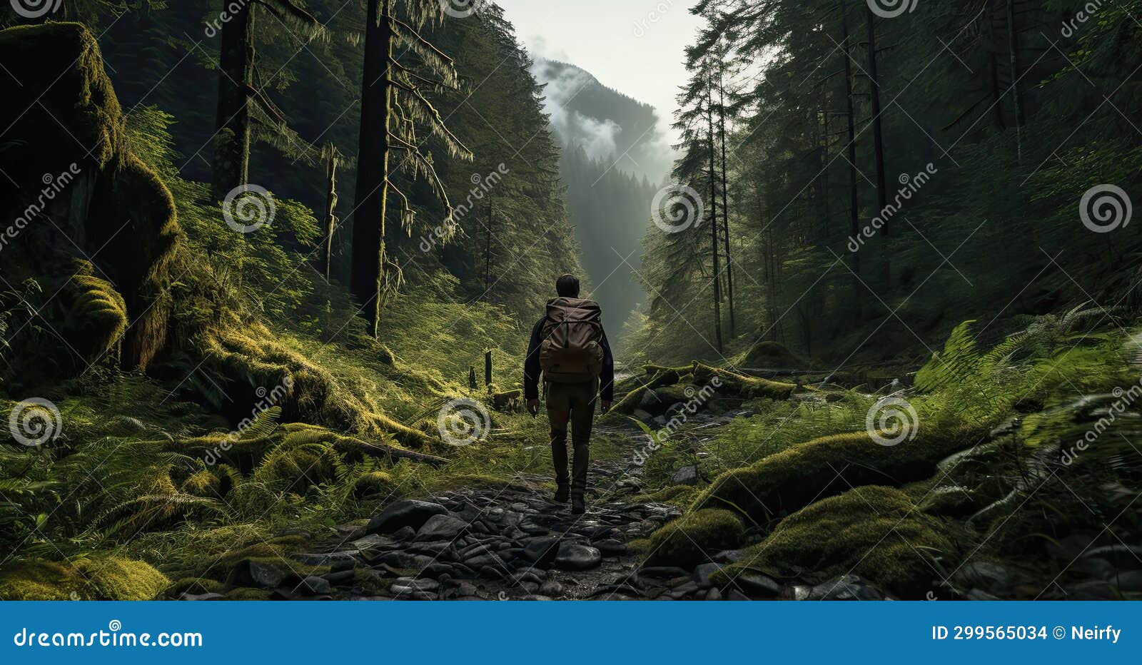 Individual Escape in Forest Stock Photo - Image of journey, alone ...