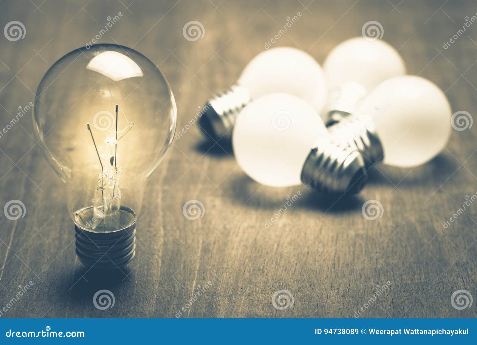 Individual Glowing Bulb stock image. Image of chief, achieve - 94738089