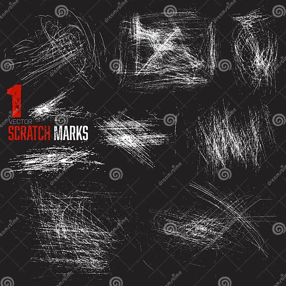 Vector scratch marks stock vector. Illustration of decorating - 216902971