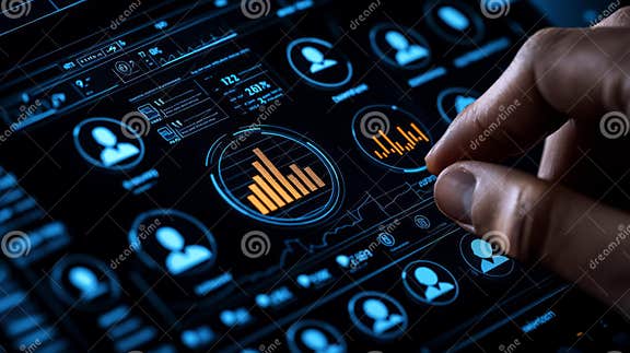 Individual Interacting with Innovative Digital Interface in Modern ...