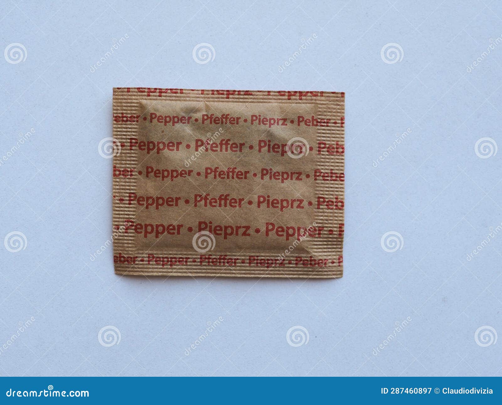 Individual pepper sachet stock image. Image of cuisine - 287460897