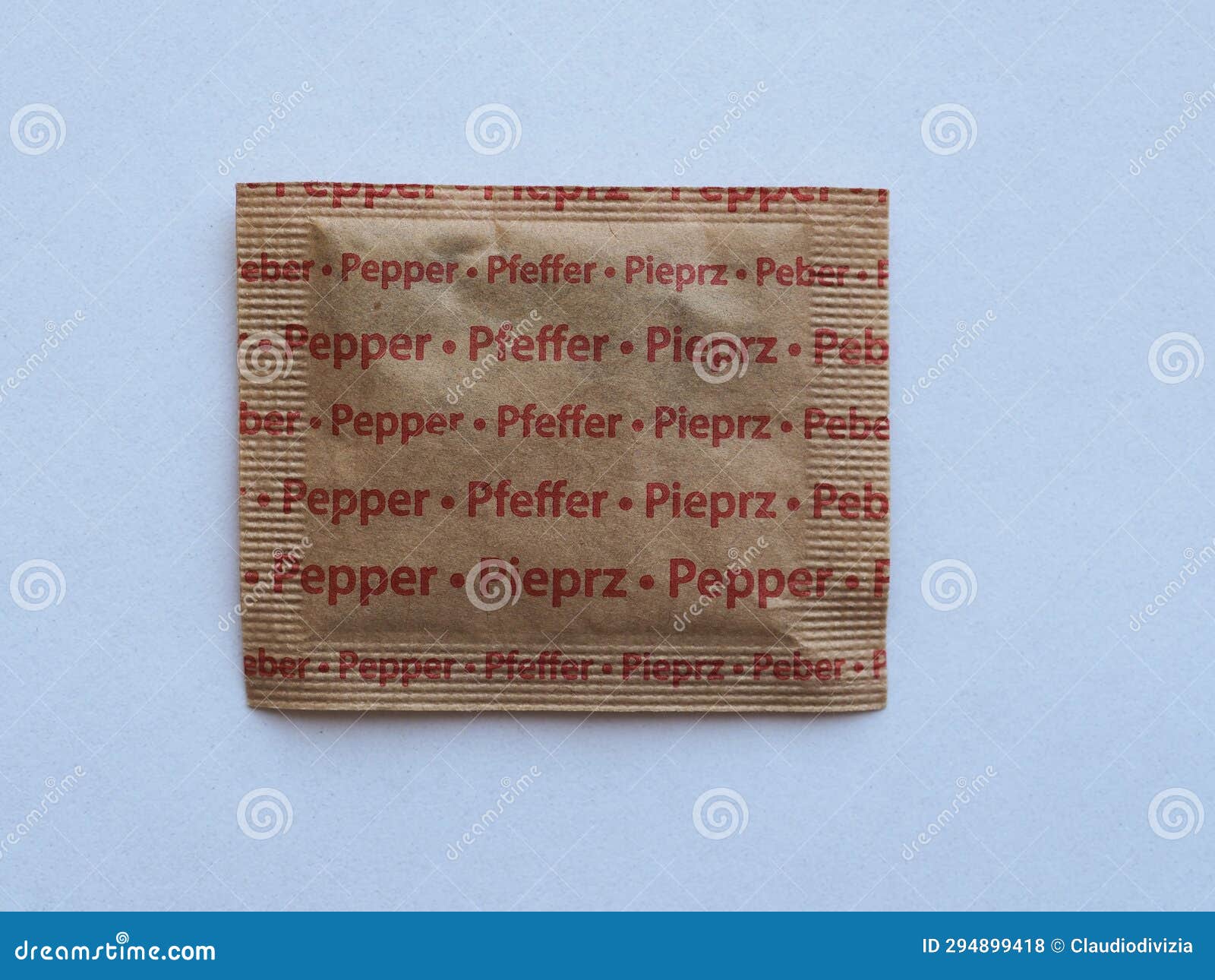 Individual pepper sachet stock photo. Image of pepper - 294899418