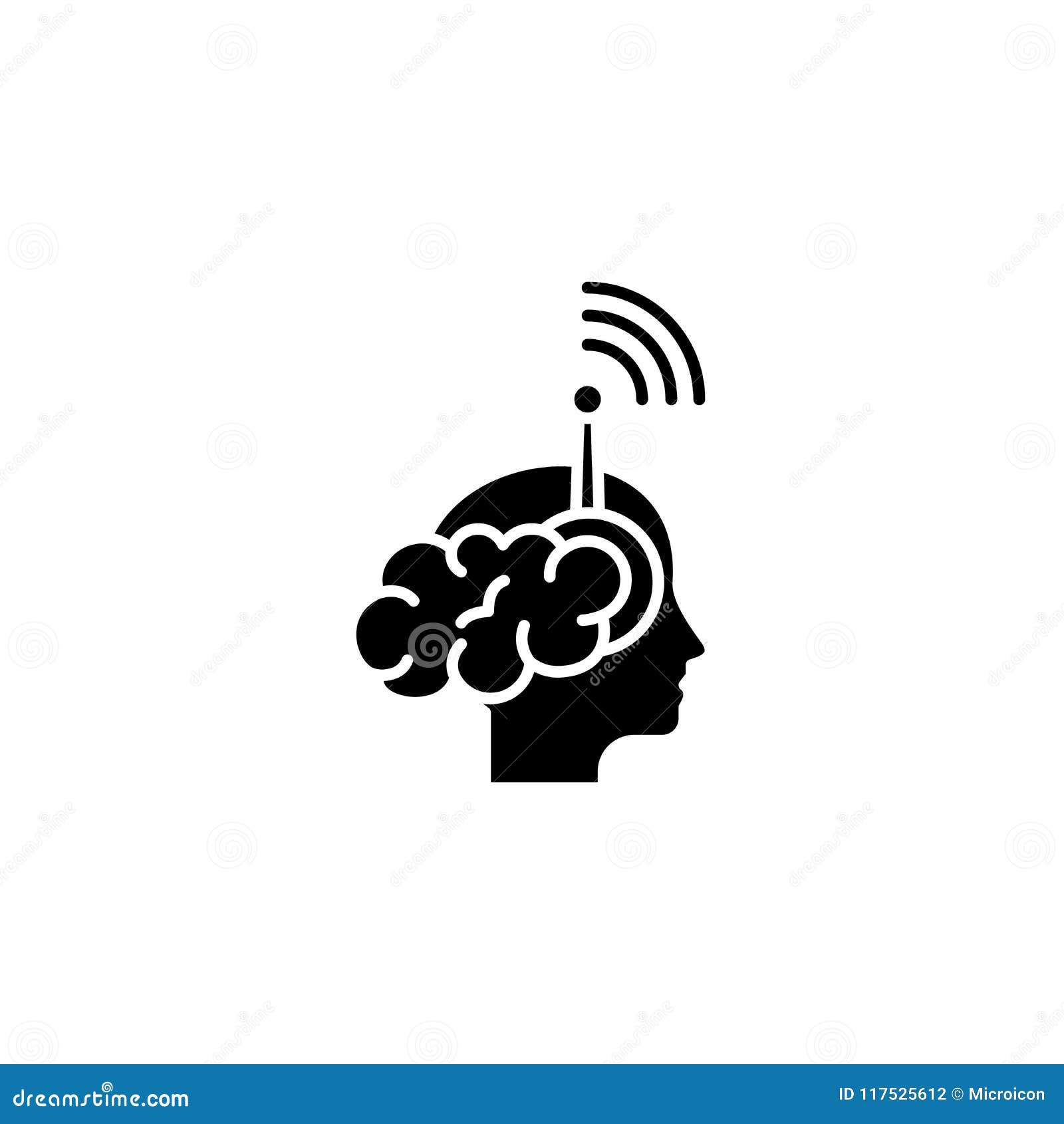 Individual Perception Black Icon Concept. Individual Perception Flat ...