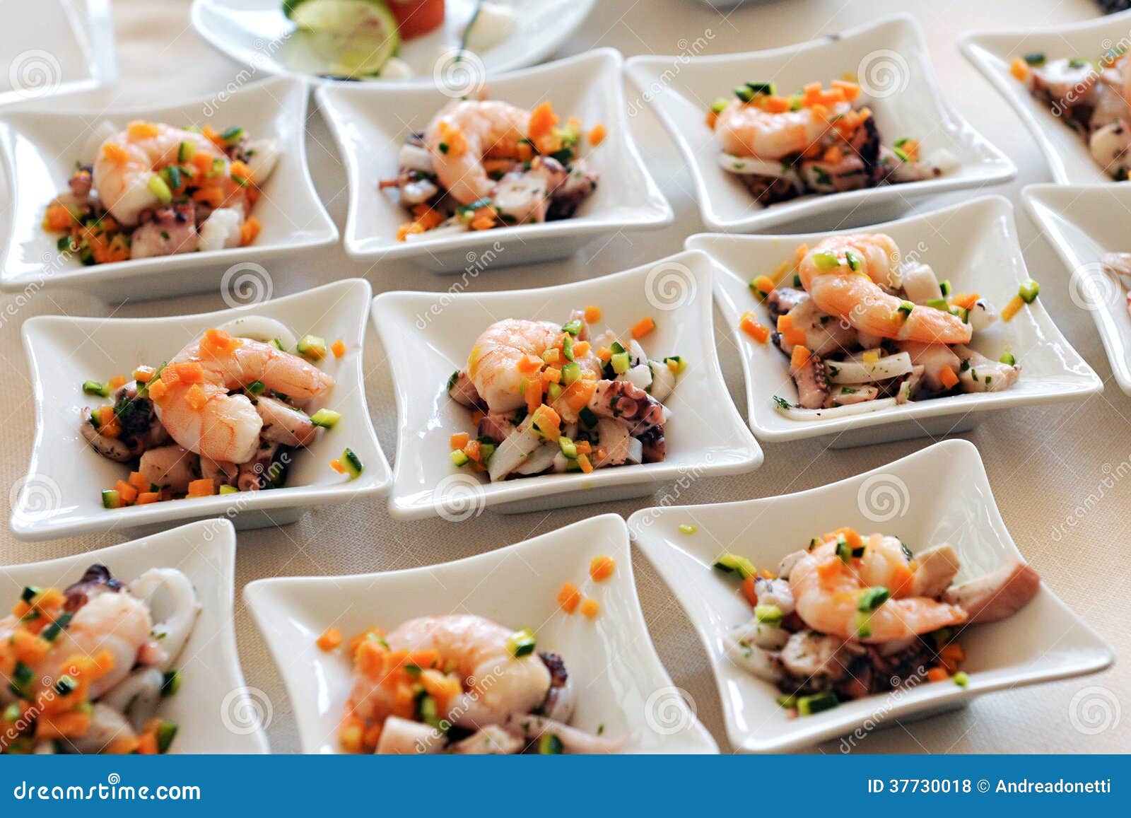 Individual Seafood Starters Royalty Free Stock Photos - Image: 37730018