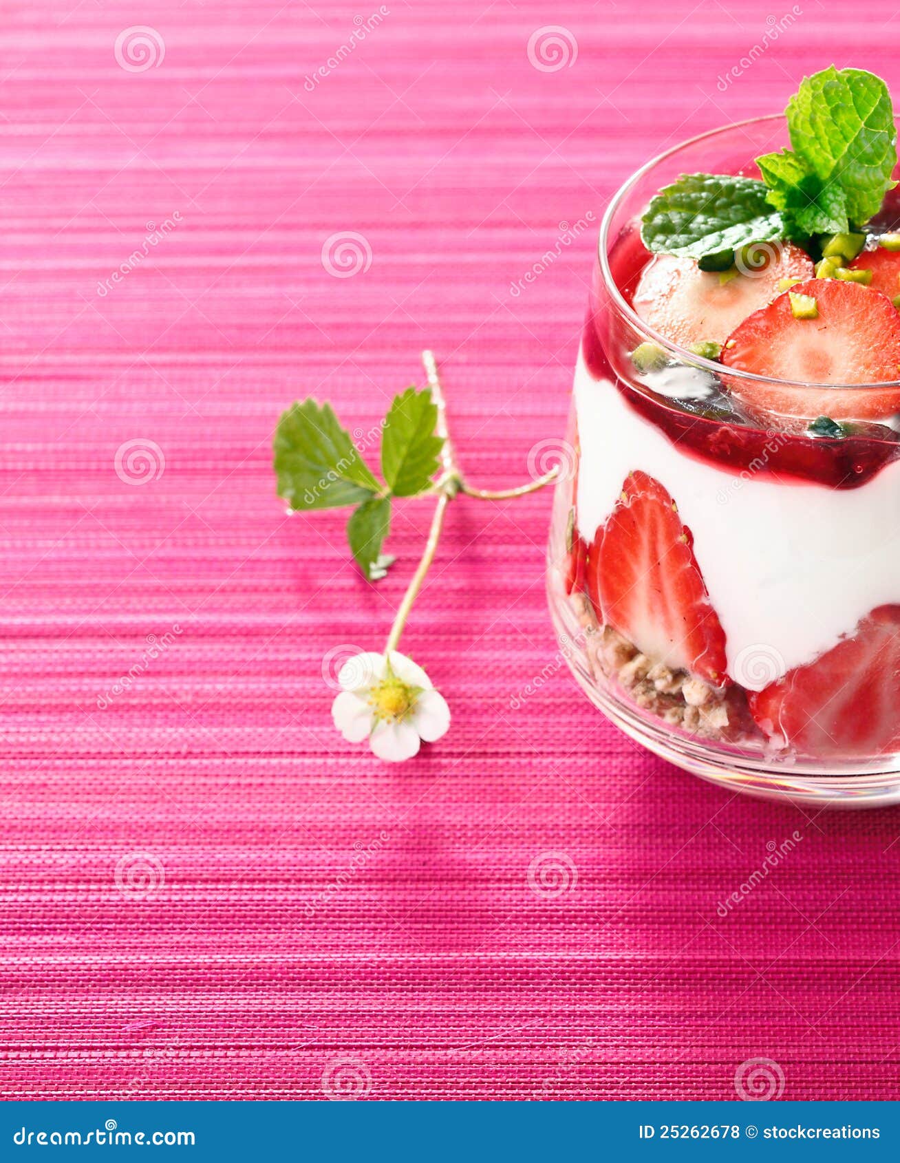 Individual Serving of Strawberry Dessert Stock Photo - Image of cooking ...