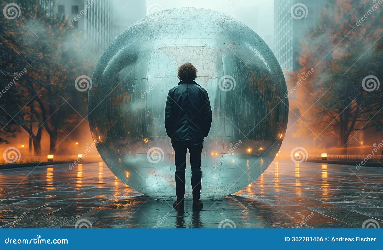 An Individual Stands In A Vast Library, Surrounded By Towering Shelves ...