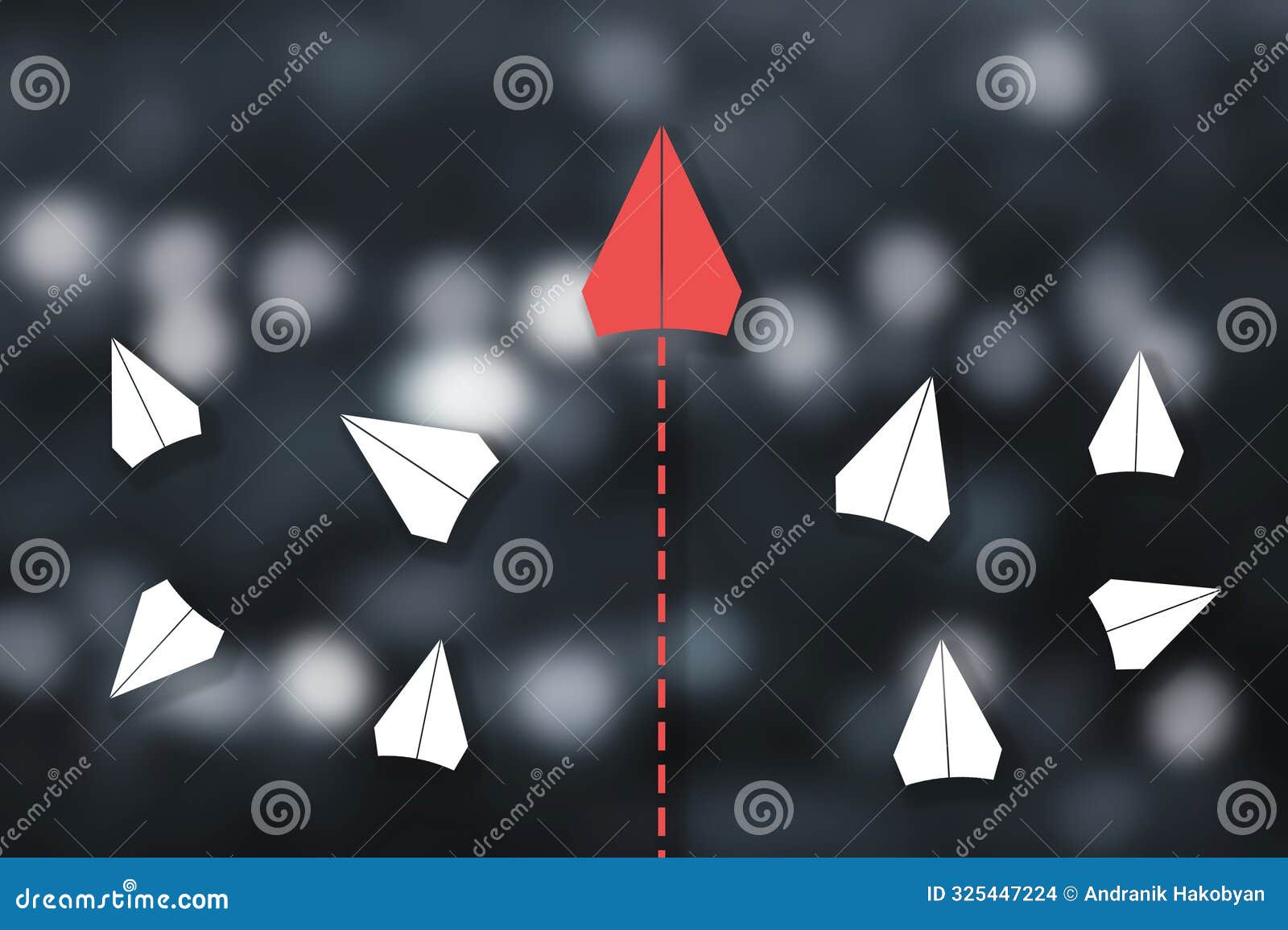 Individual and Unique Leader Plane. Think Different Stock Illustration ...