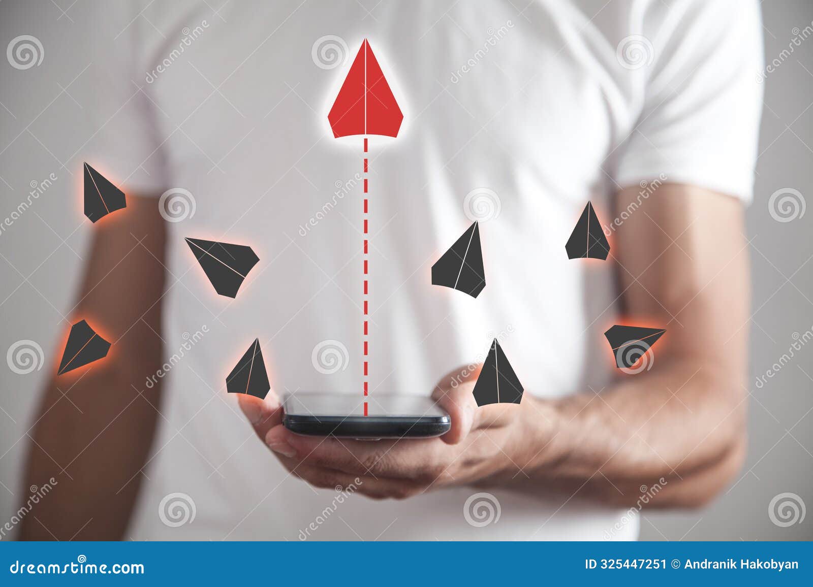Individual and Unique Leader Plane. Think Different Stock Image - Image ...