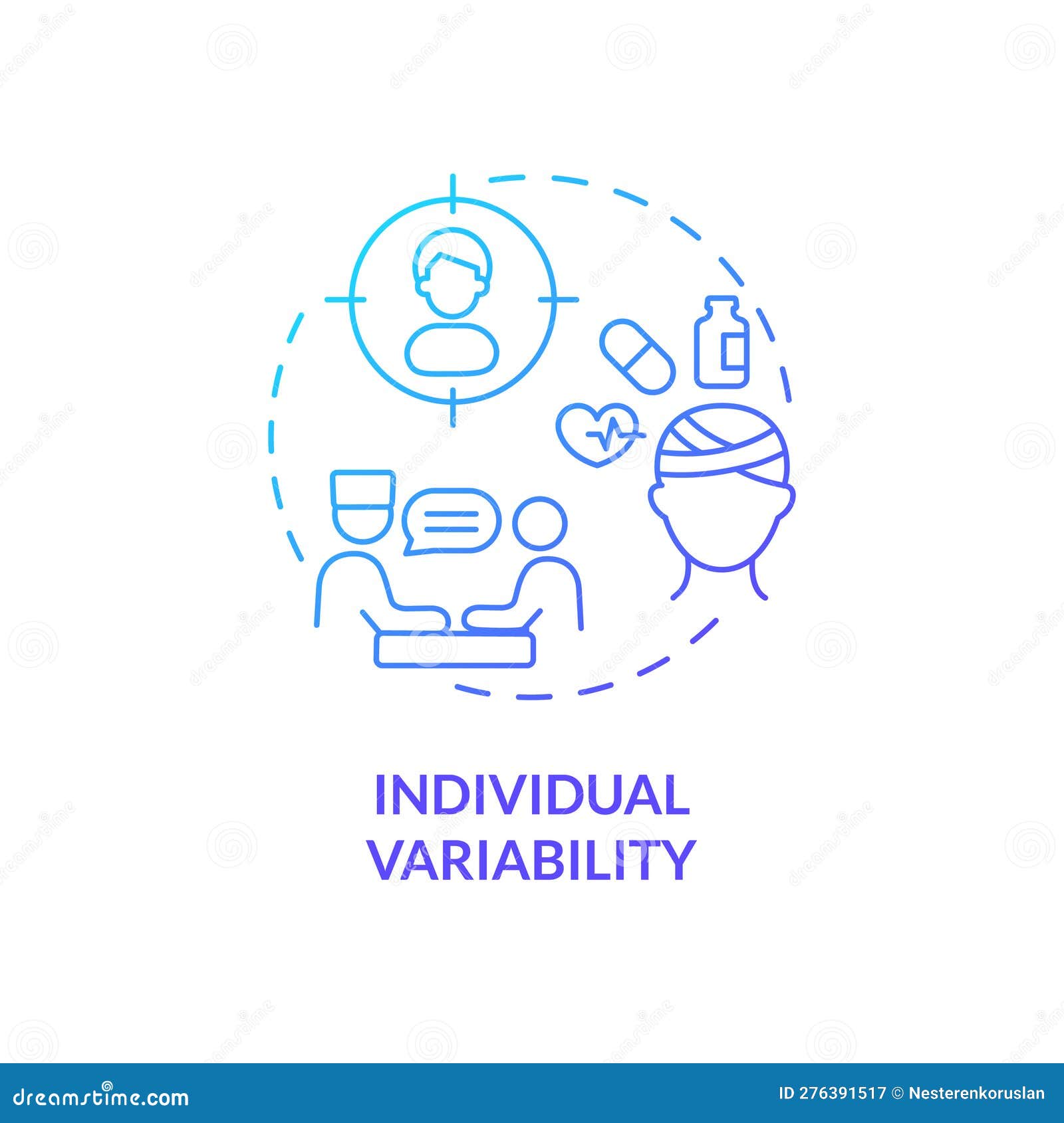 Individual Variability Blue Gradient Concept Icon Stock Vector ... Individual Variability Blue Gradient Concept Icon Stock Vector ...