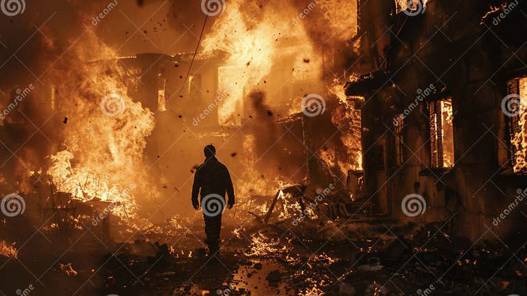 An Individual Virtually Walking through a Burning Building and Learning ...