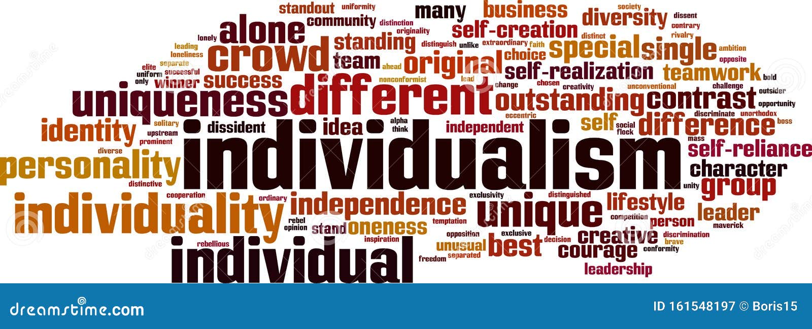 Individualism Word Cloud Cartoon Vector | CartoonDealer.com #252910731