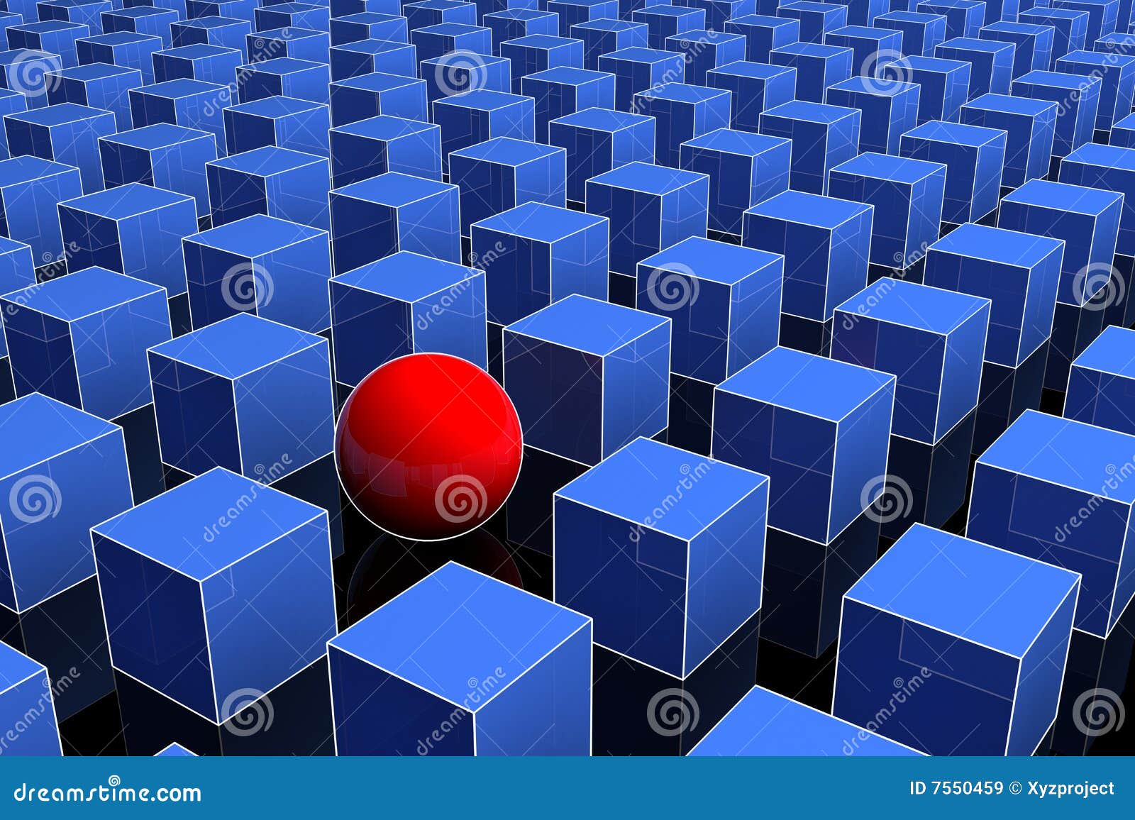 Individuality concept. 3d stock illustration. Illustration of chief ...