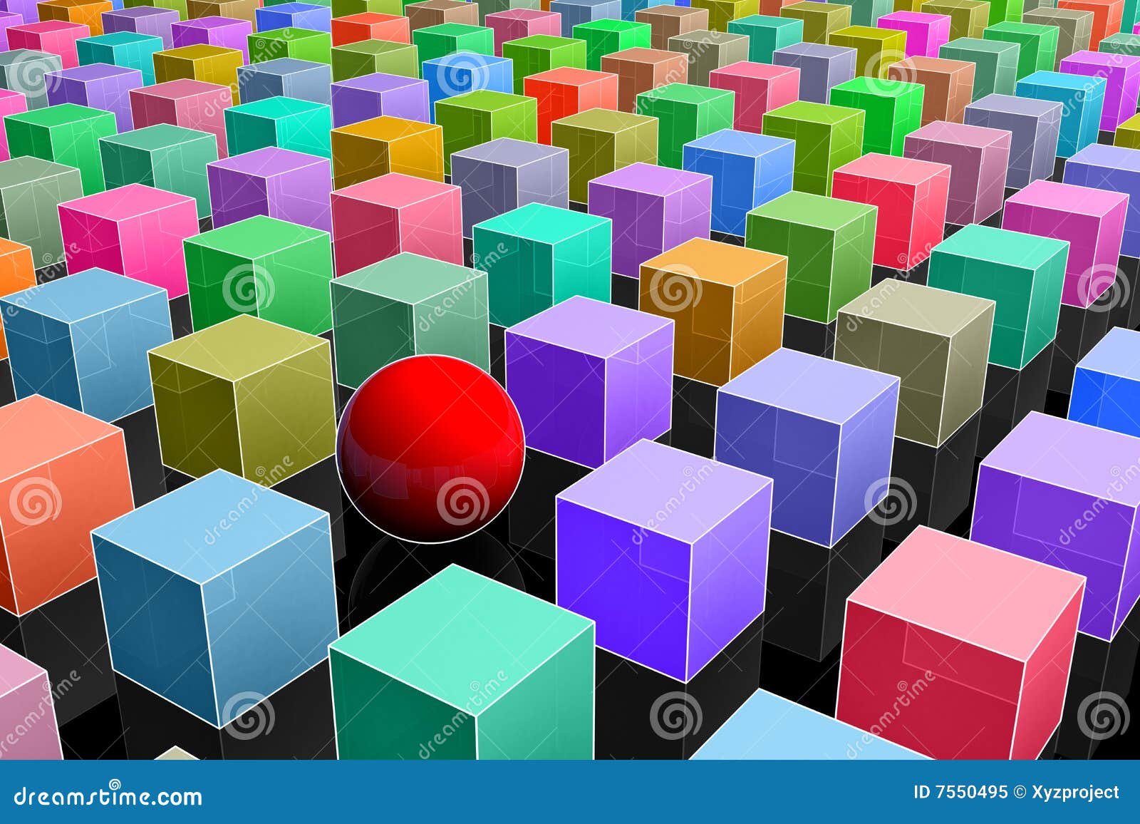 Individuality Concept. 3d Coloristic Stock Illustration - Illustration ...