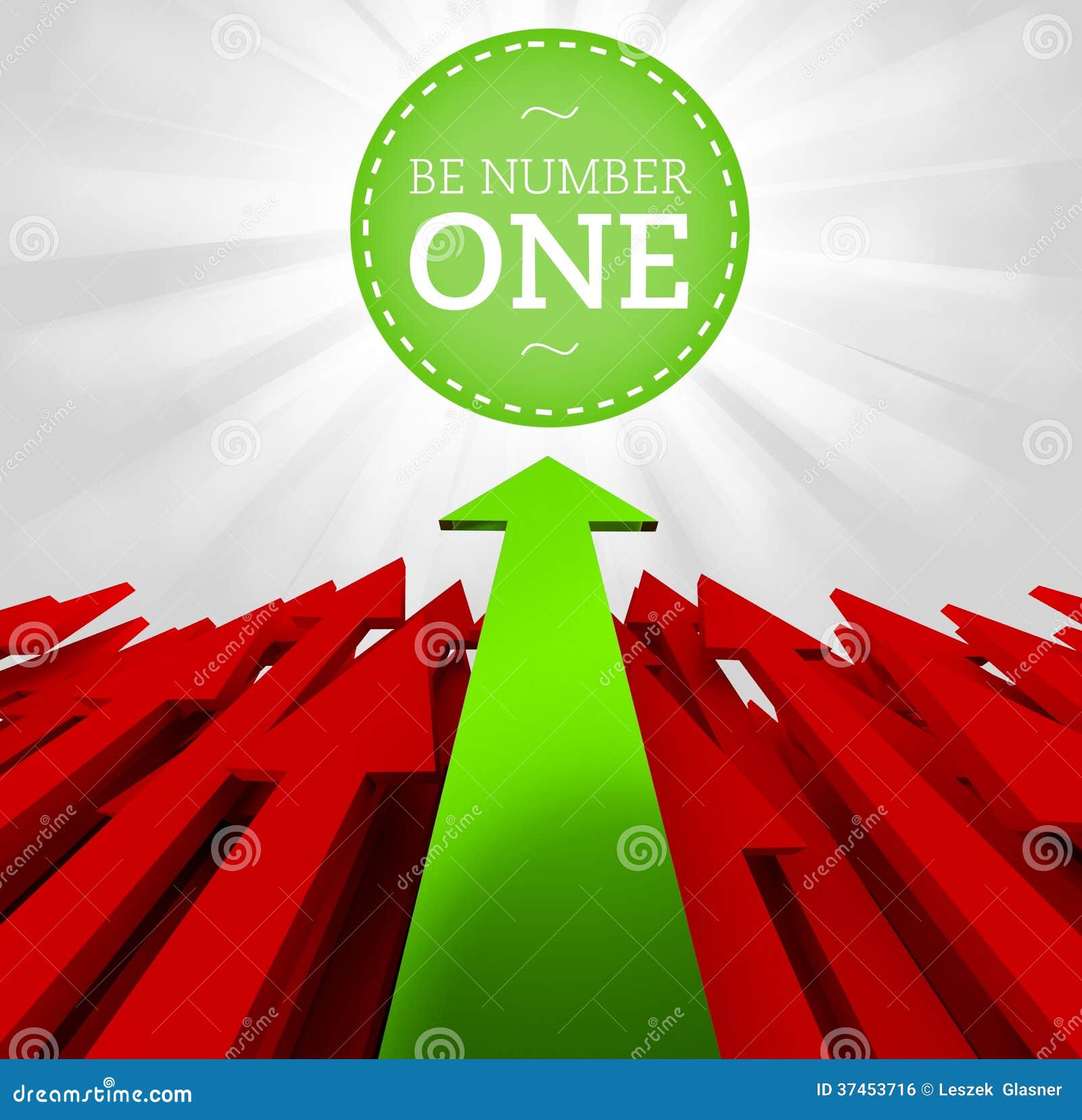 Individuality Concept, Be Number One Stock Illustration - Illustration ...