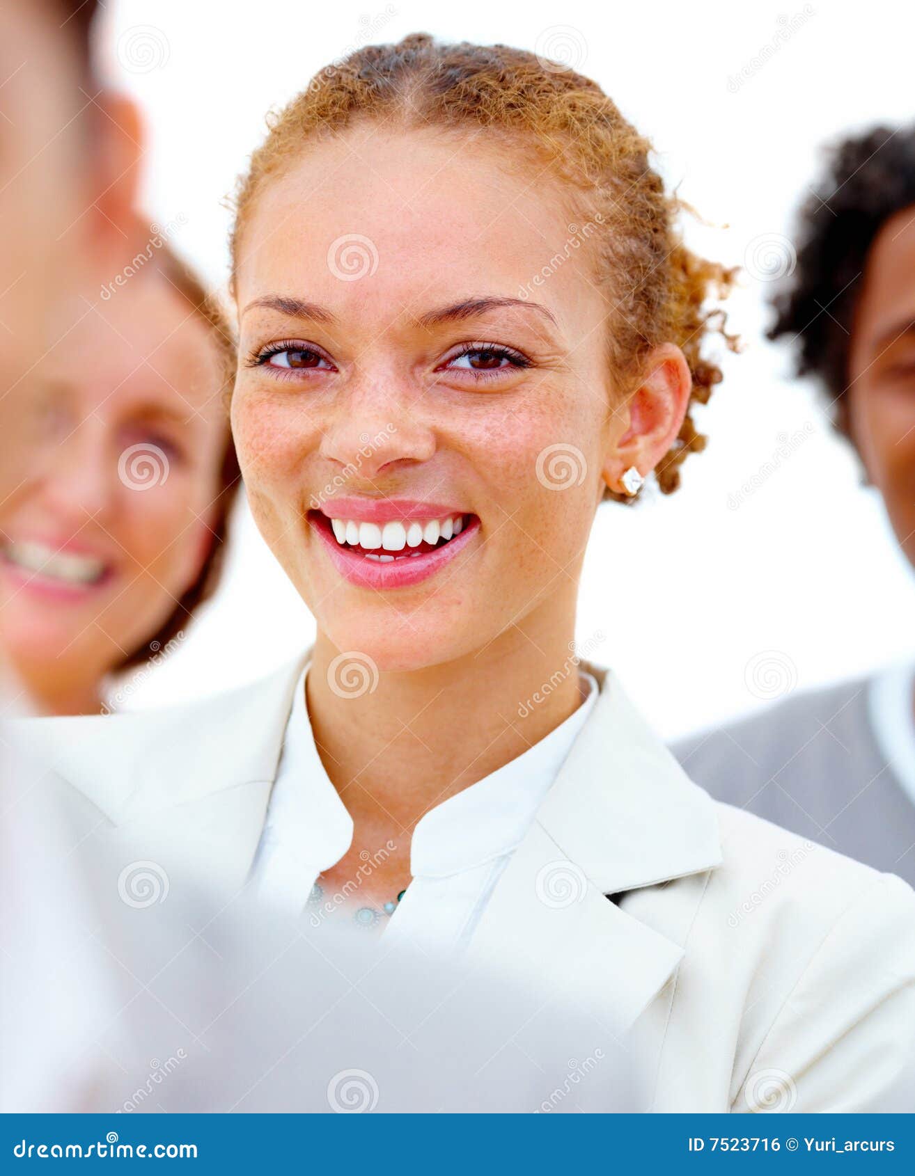 Individuality - Smiling Woman in a Suit Stock Photo - Image of ...