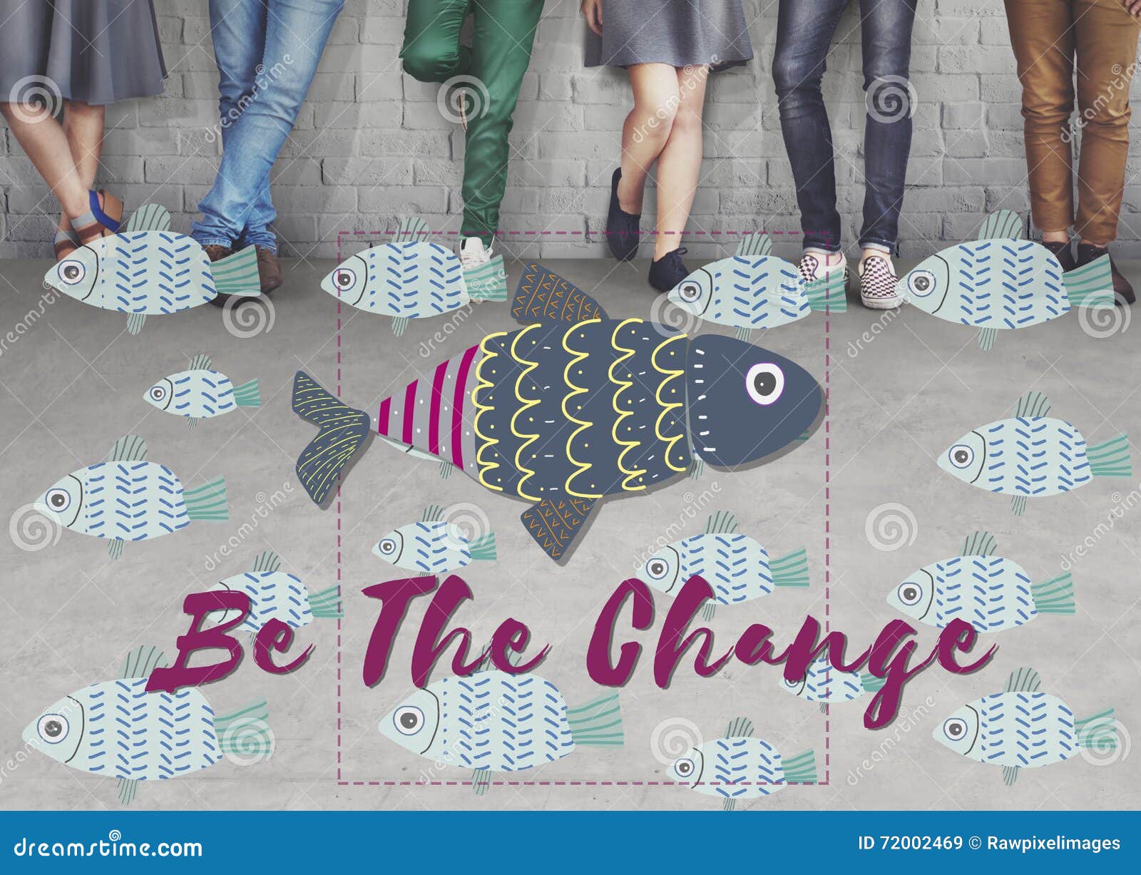 Individuality Unique Different Fish Graphic Concept Stock Image - Image ...