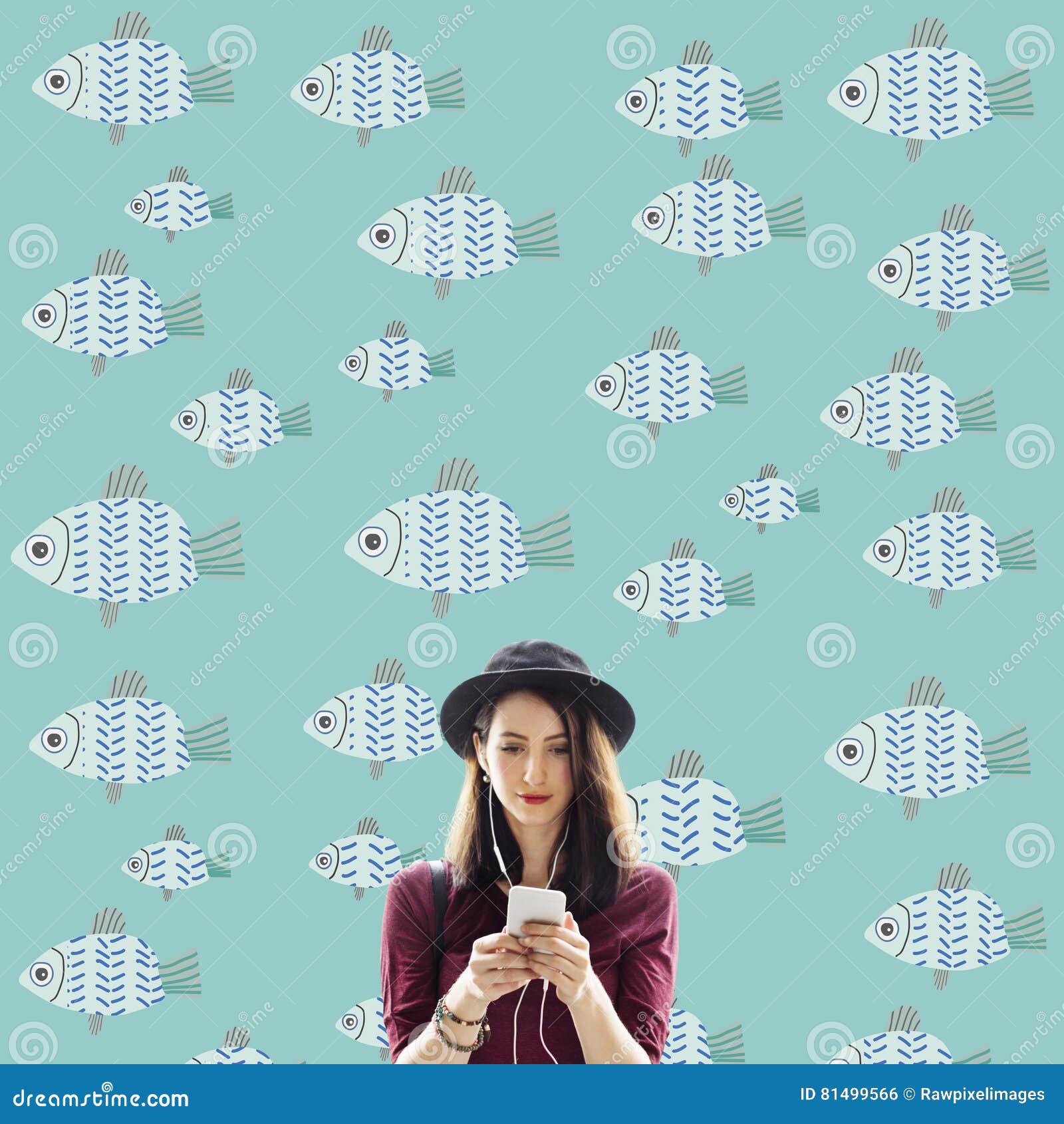 Individuality Unique Different Fish Graphic Concept Stock Photo - Image ...