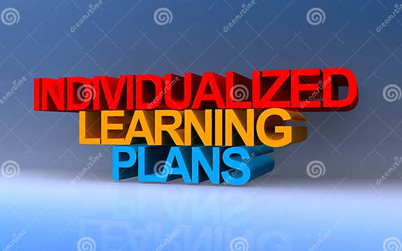 Individualized Learning Plans on Blue Stock Illustration - Illustration ...