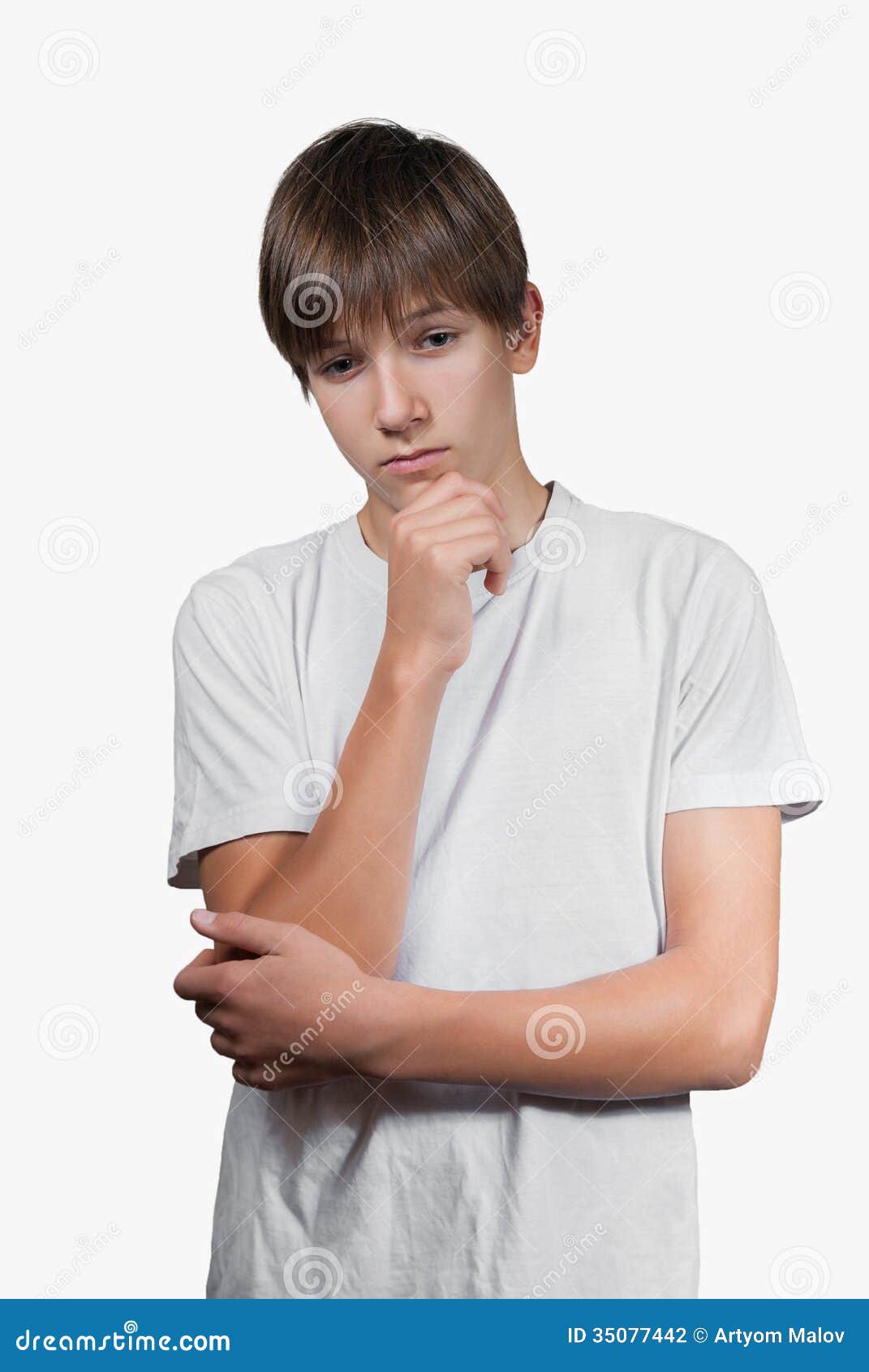 Individuo de pensamiento foto de archivo. Imagen de mano - 35077442