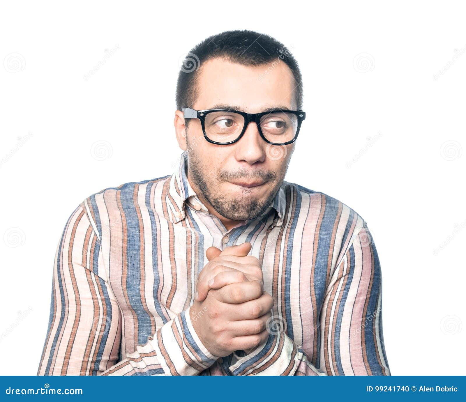 Individuo Impaciente Sobre Blanco Foto de archivo - Imagen de espera ...