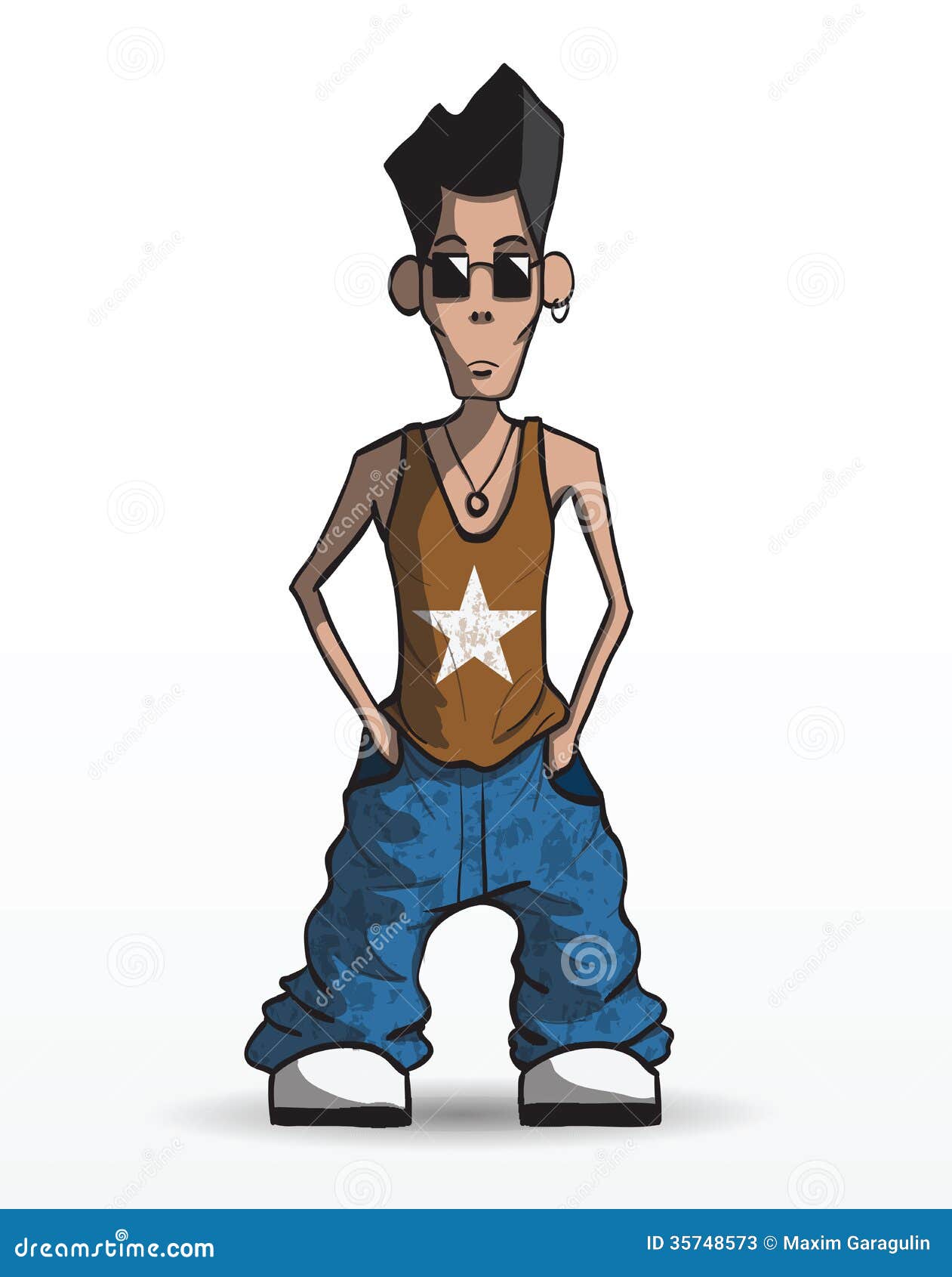 Individuo Joven Elegante. Estilo Urbano. Vector Ilustración del Vector ...