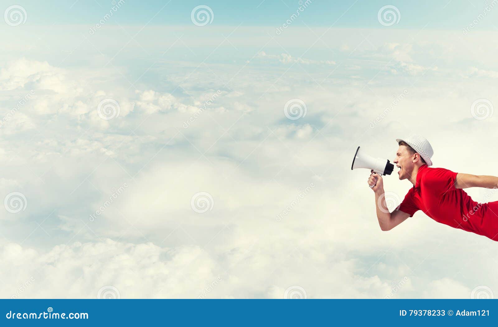 Individuo Que Hace El Aviso Imagen de archivo - Imagen de grito, éxito ...