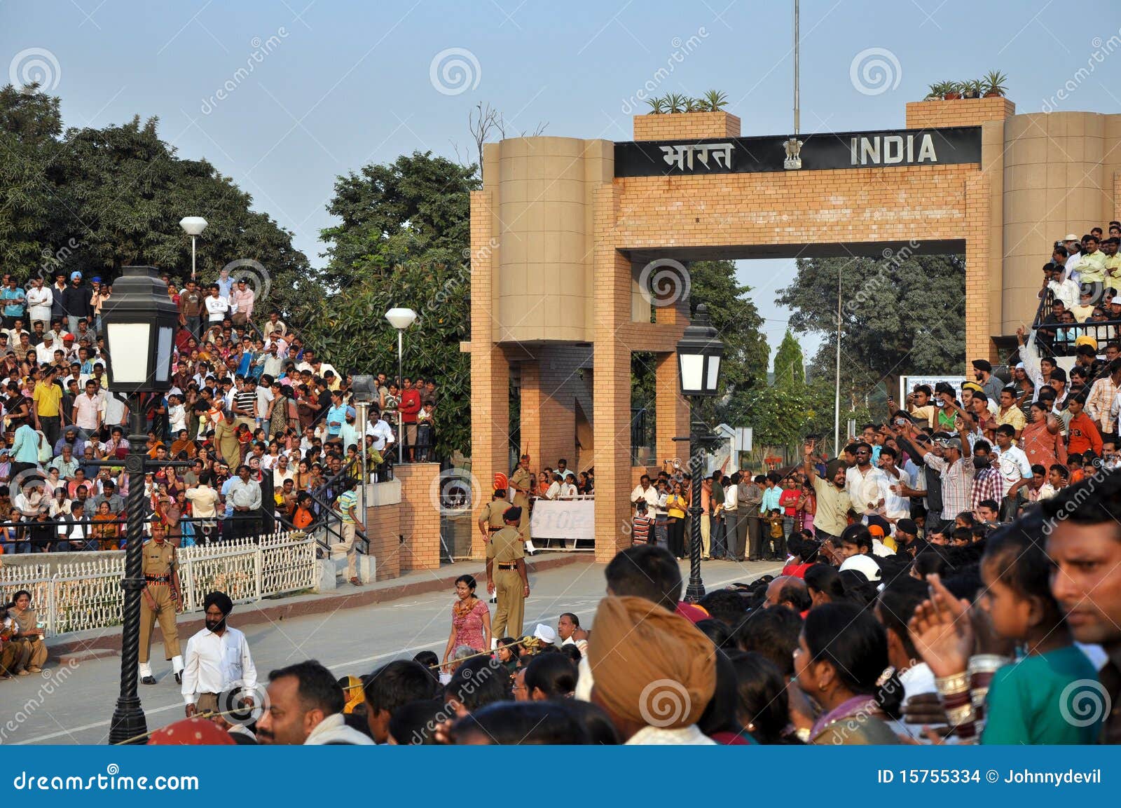 Indo-pakistan Border editorial stock image. Image of crowd - 15755334