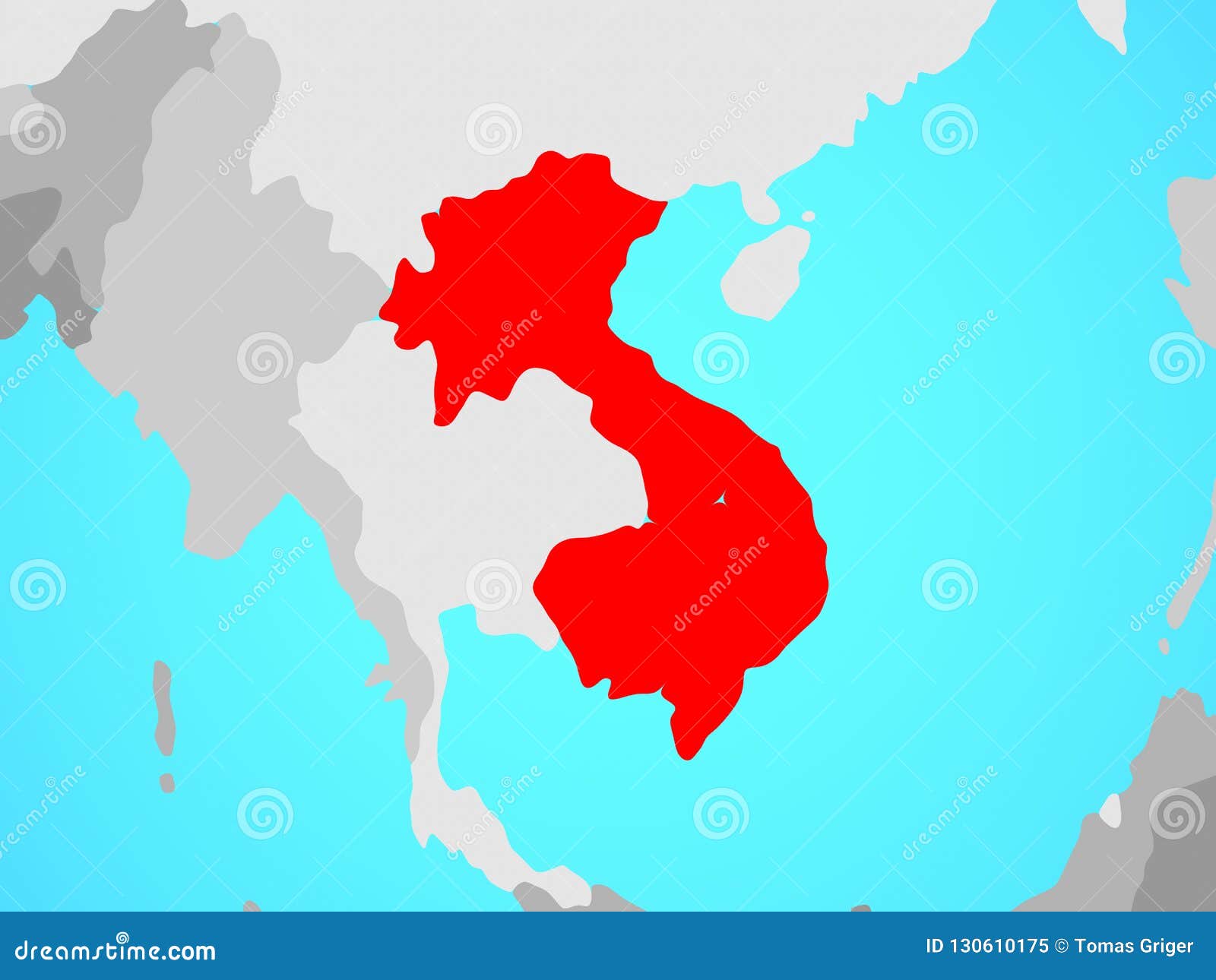 Indochina en mapa stock de ilustración. Ilustración de indochina ...