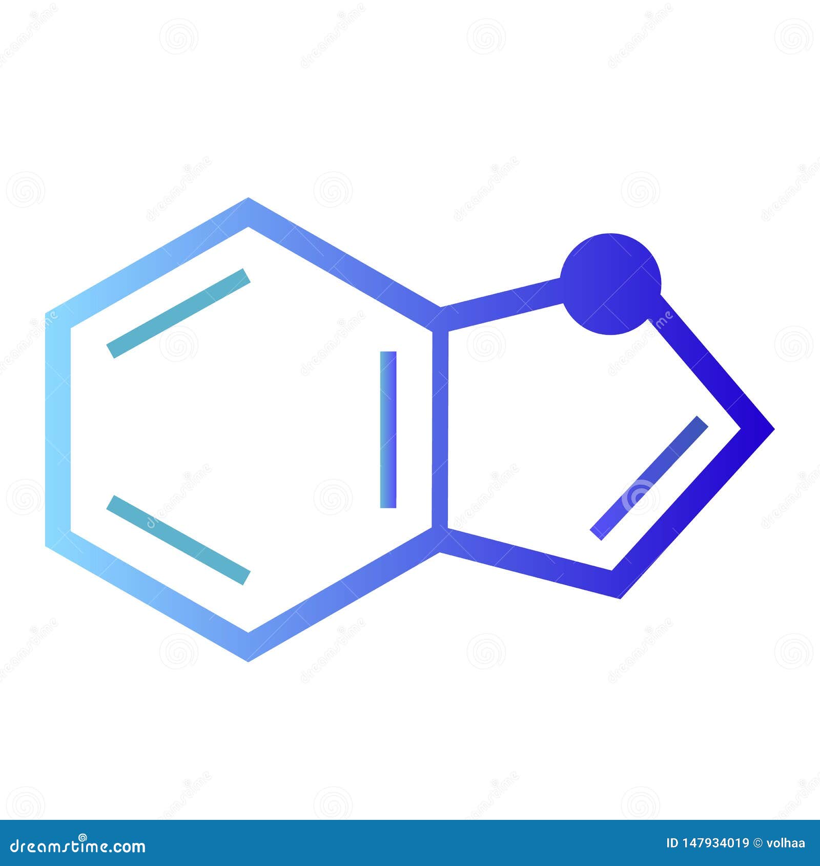 Indole vector icon stock vector. Illustration of molecular - 147934019