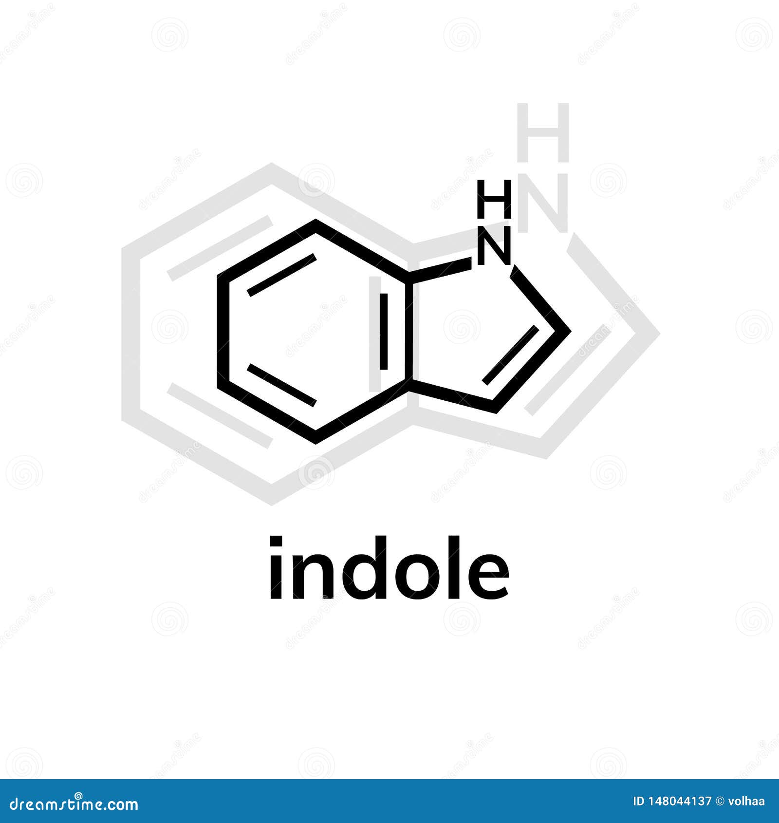 Indole Vector Icon with Shadow Stock Vector - Illustration of indole ...
