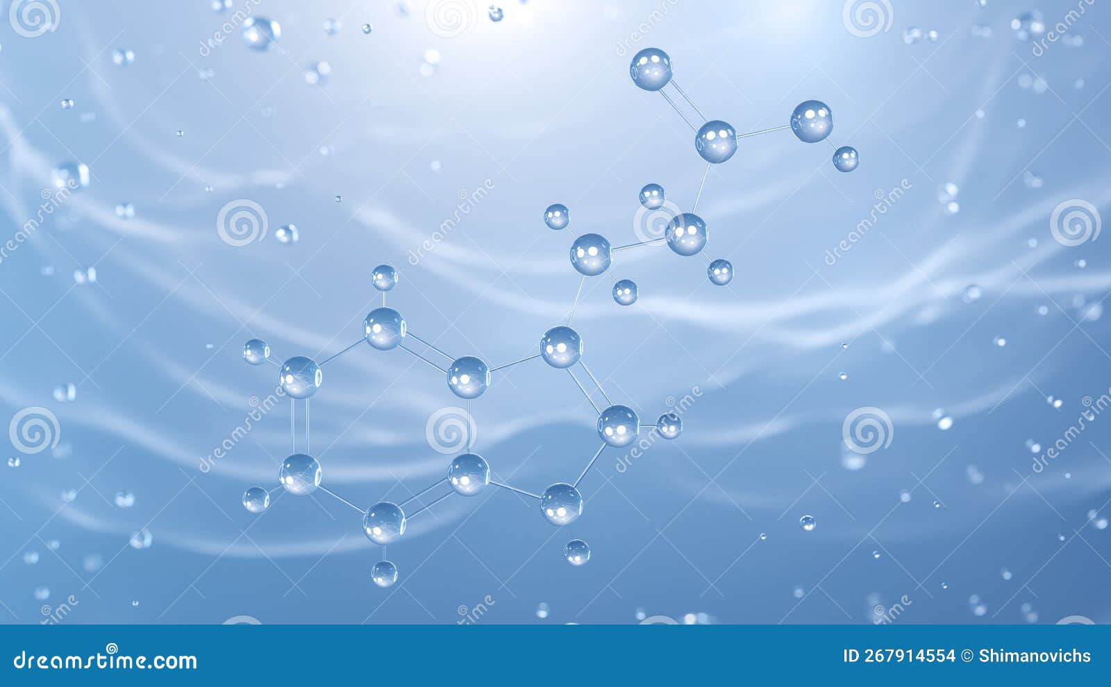 Auxin Molecular Structure, 3d Model Molecule, Indole-3-acetic Acid ...