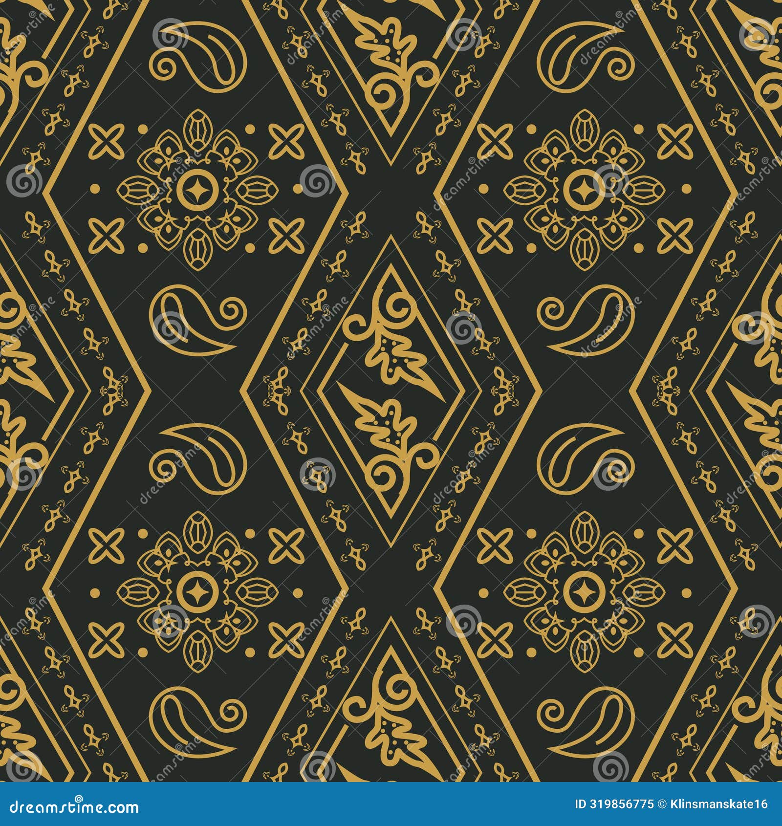 Indonesia Batik Songket Pattern Fabric Design Stock Vector ...