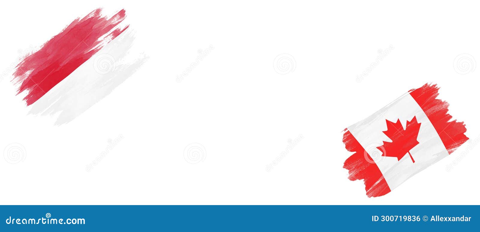 Indonesia and Canada Flags on White Stock Photo - Image of business ...