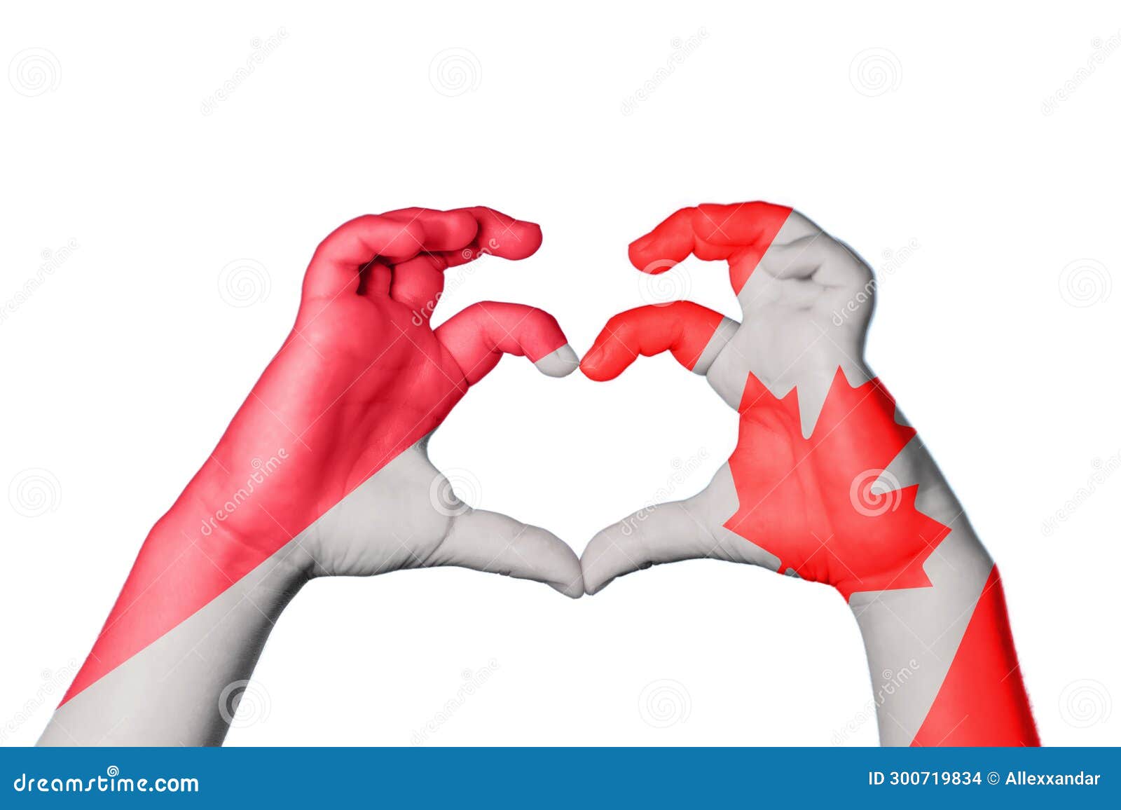 Indonesia Canada Heart, Hand Gesture Making Heart Stock Photo - Image ...