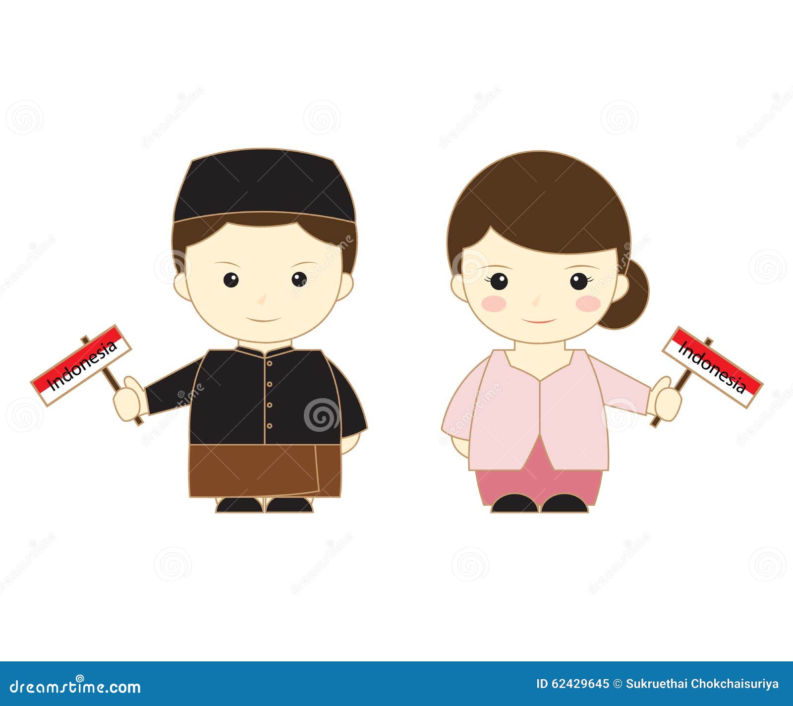 Indonesia cartoon asean stock illustration. Illustration of tradition ...