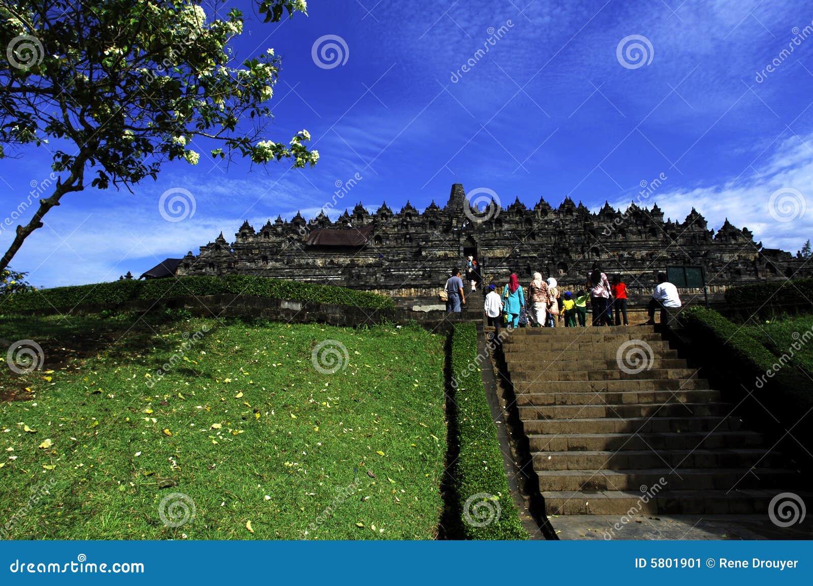 Indonesia, Central Java. the Temple of Borobudur Stock Image - Image of ...