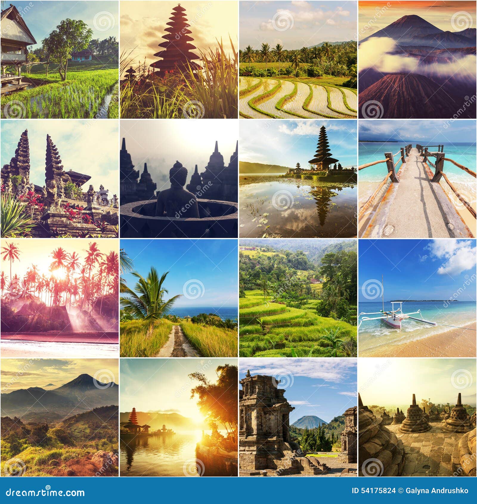 Indonesia collage stock photo. Image of snorkeling, green - 54175824