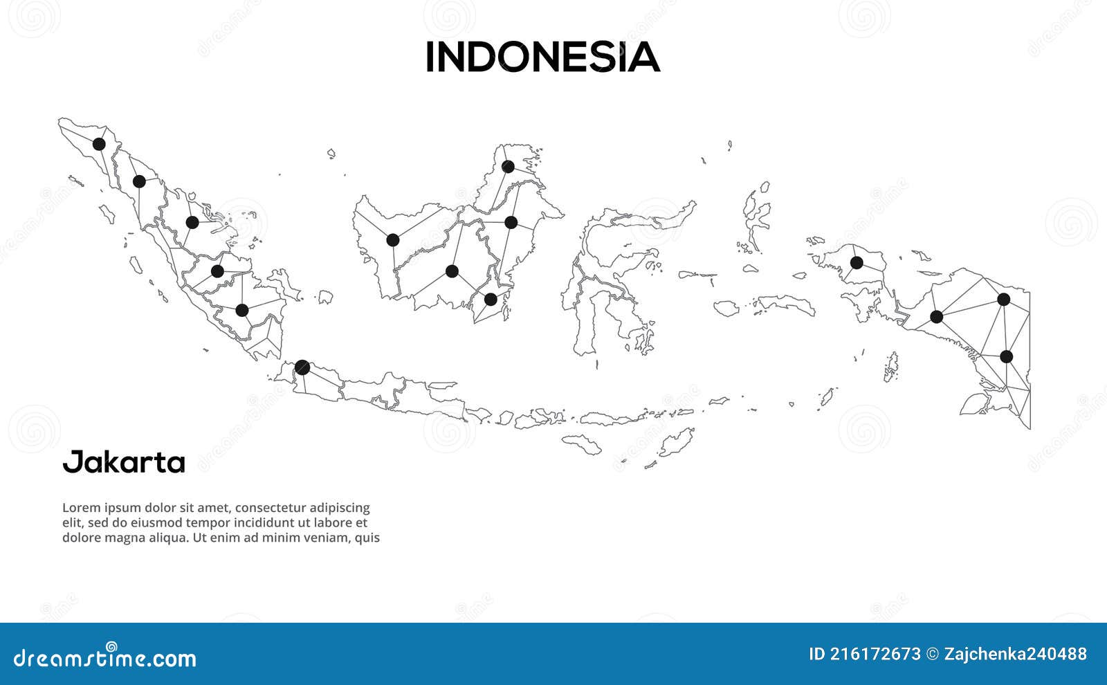 Indonesia Communication Network Map. Vector Image of a Low Poly Global ...