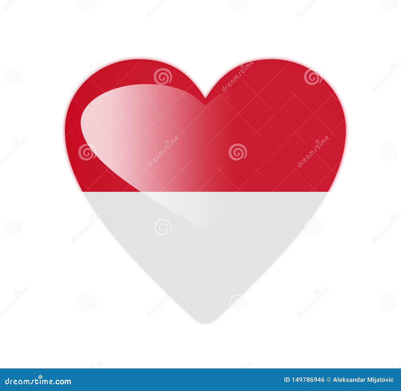 Indonesia 3D Heart Shaped Flag Stock Illustration - Illustration of ...