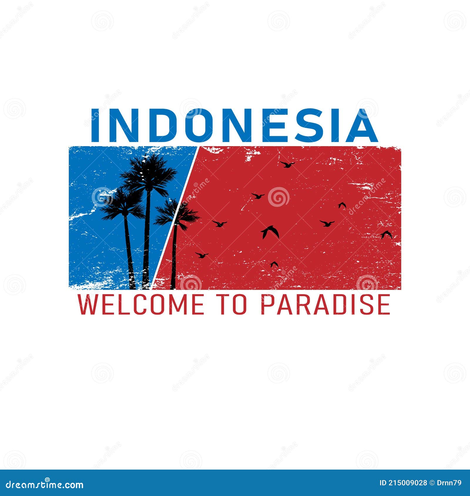 Indonesia Design Typography Vector Illustration for T Shirt Stock ...