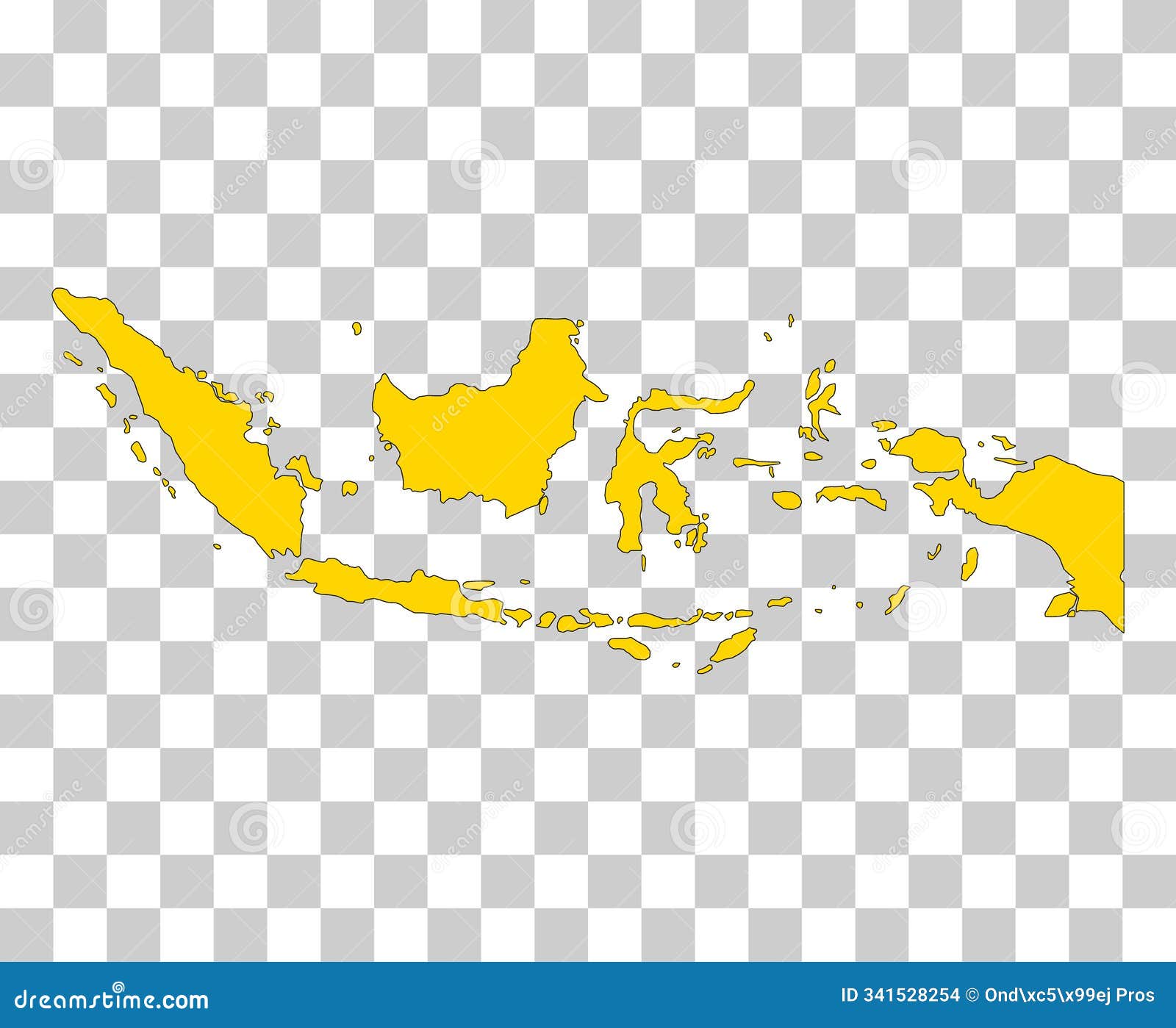 Indonesia Detailed Map Shape, Flat Web Graphic Concept Icon Symbol ...