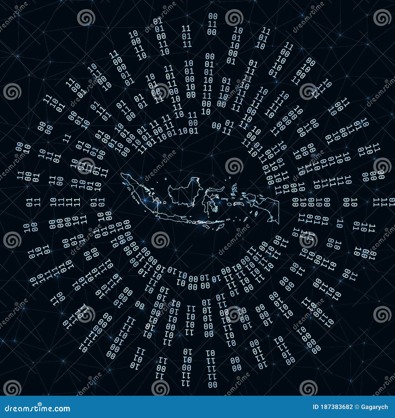 Indonesia Digital Map. Vector Illustration | CartoonDealer.com #187383682