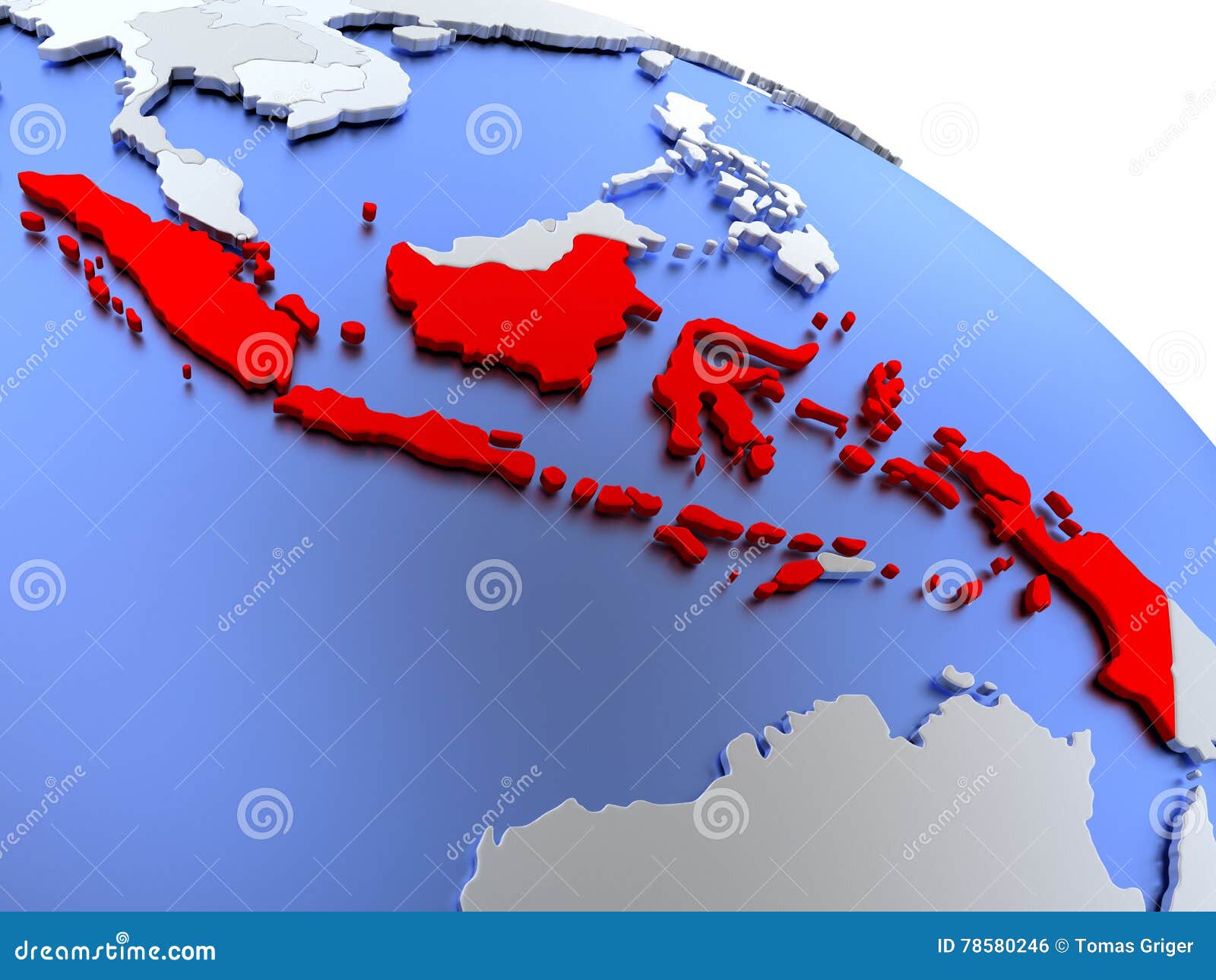 Indonesia En Mapa Del Mundo Stock de ilustración - Ilustración de globo ...