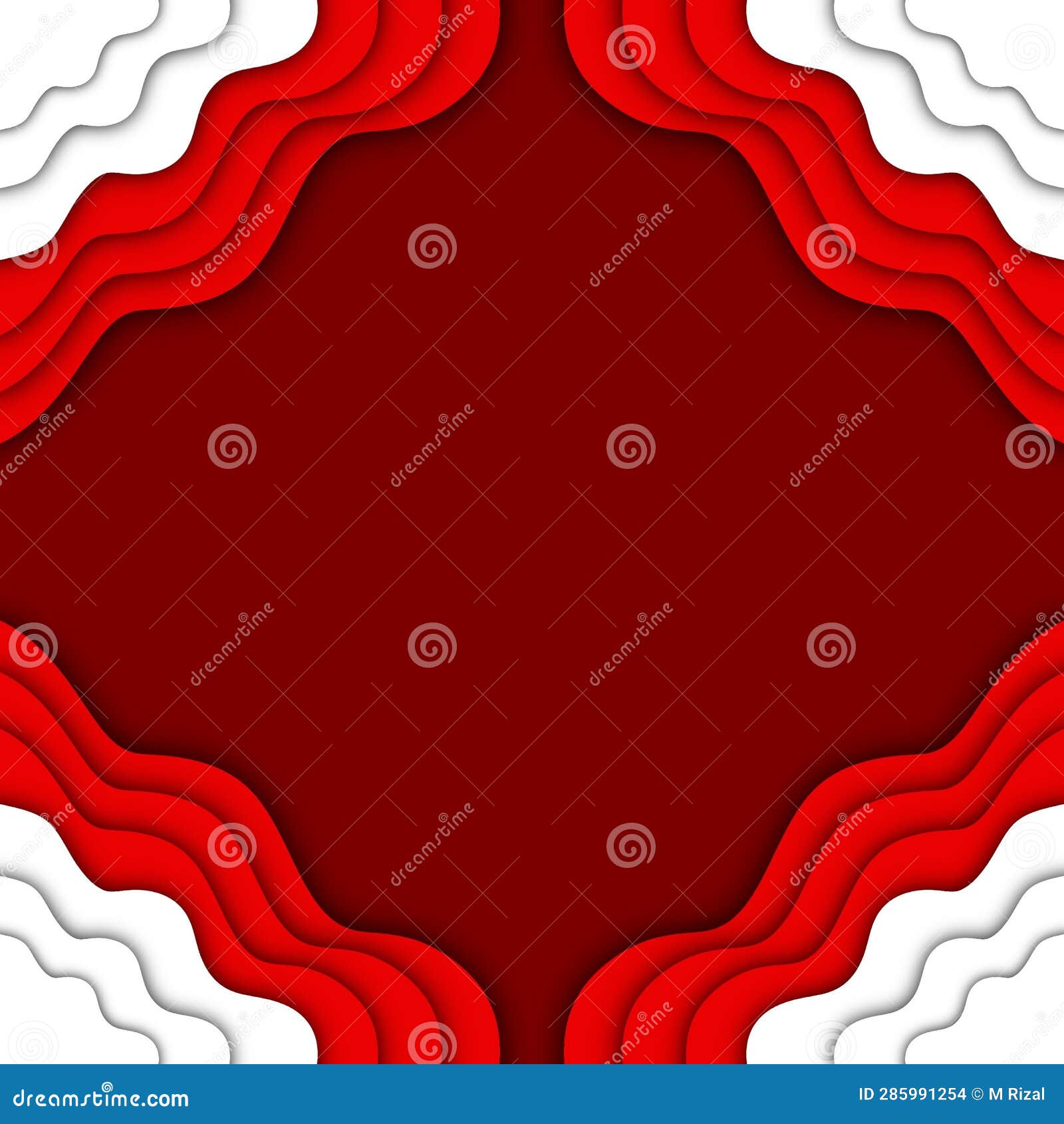 Indonesia Flag Border Frame Background Design Stock Illustration ...