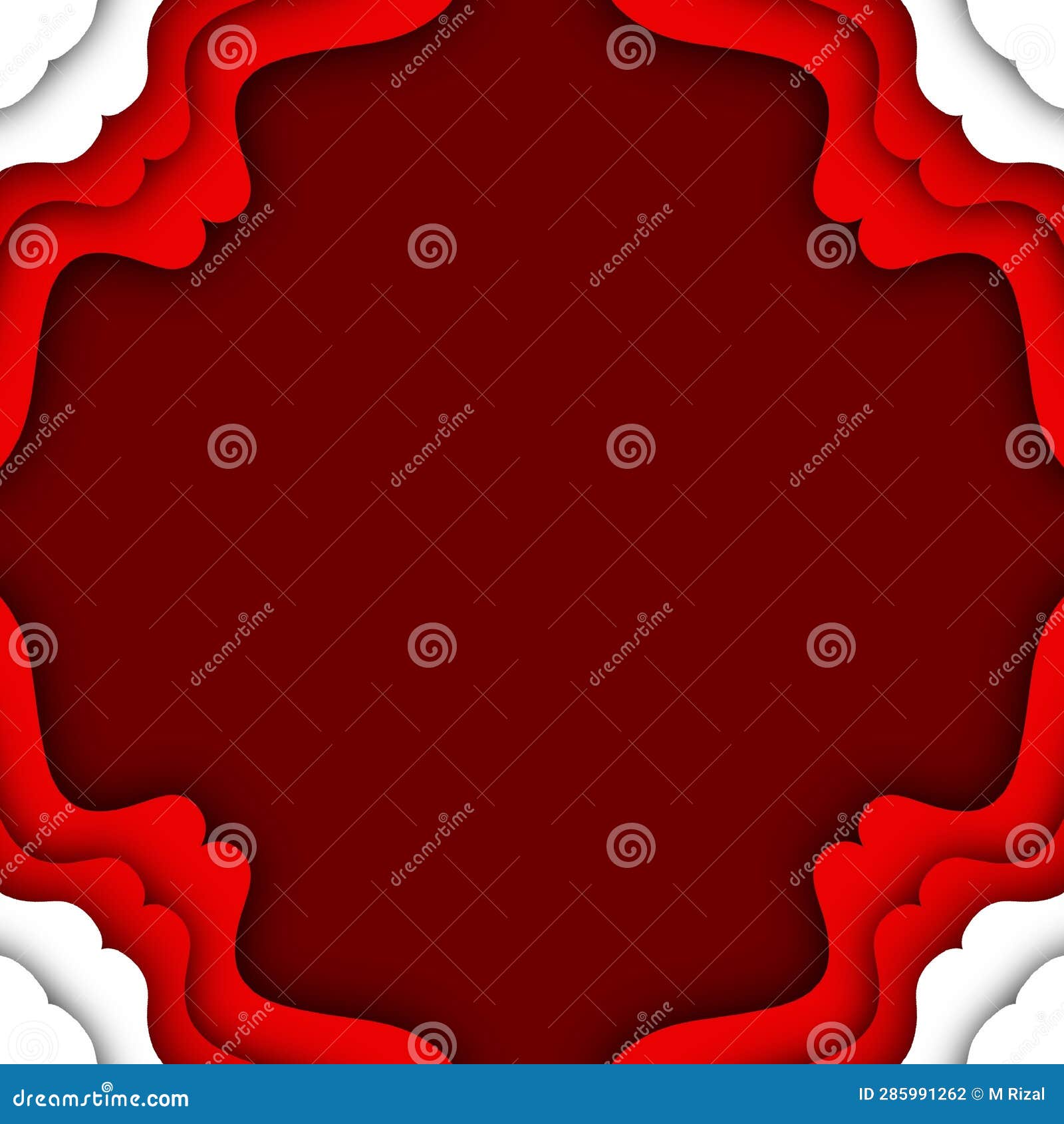 Indonesia Flag Border Frame Background Design Stock Illustration ...