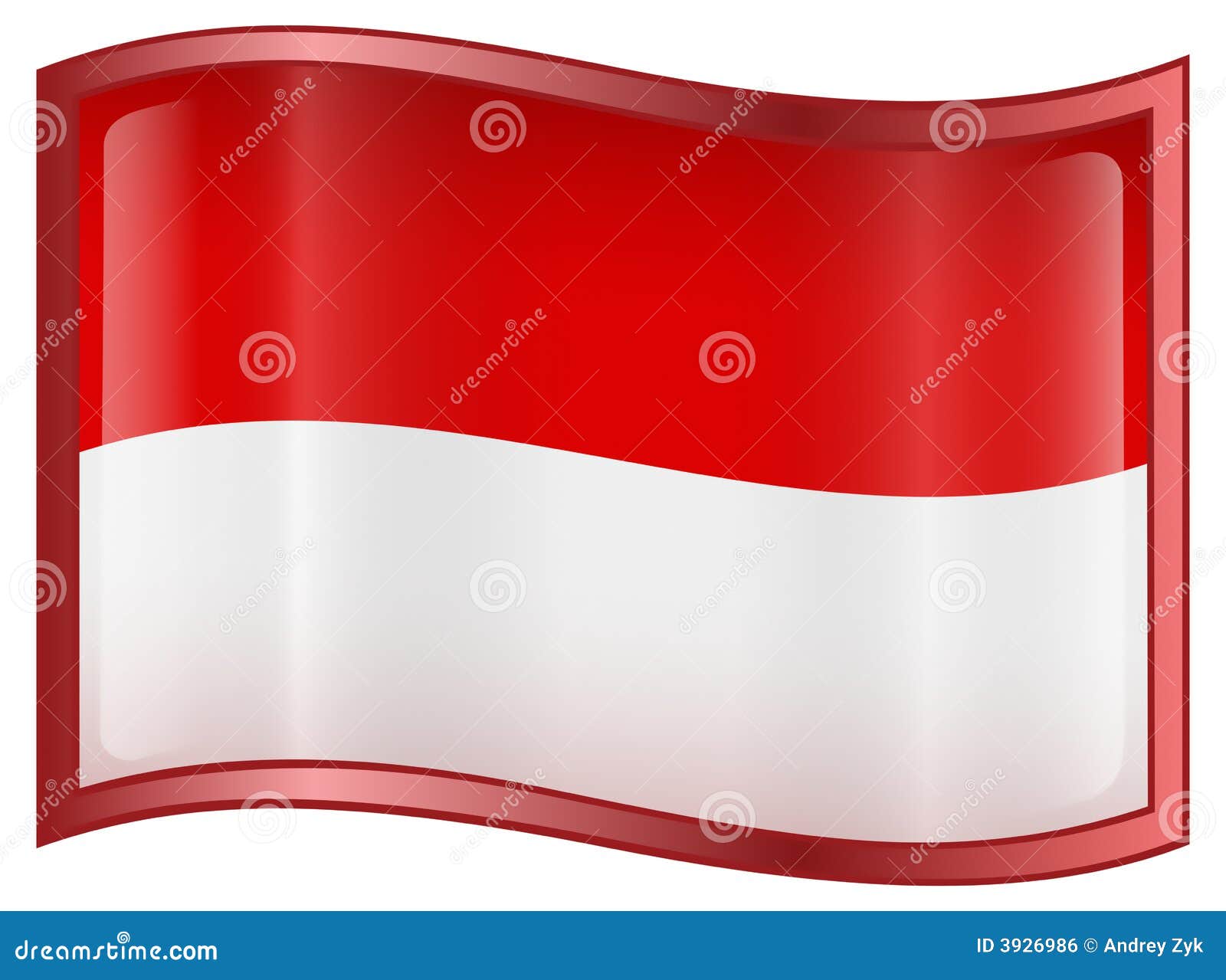 Indonesia Flag icon stock vector. Illustration of indonesian - 3926986