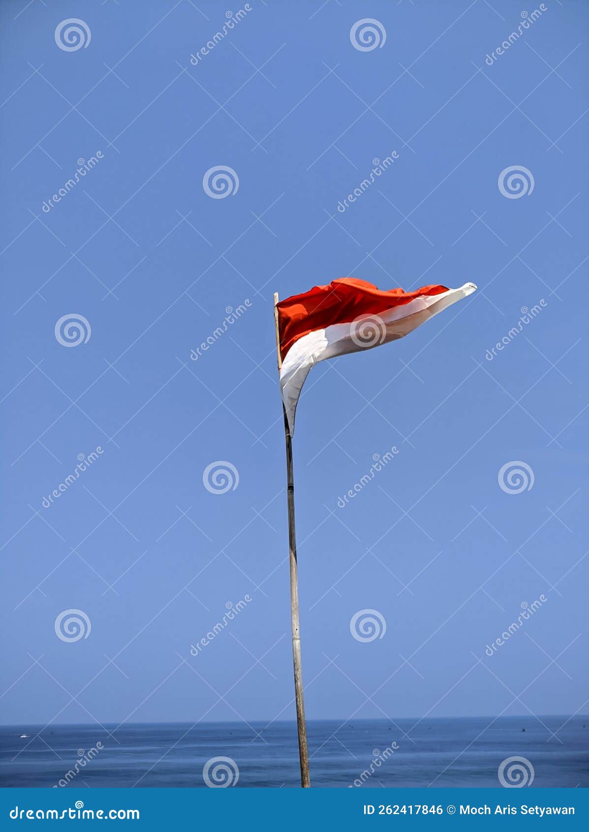 Indonesia flag in sea stock photo. Image of aircraft - 262417846