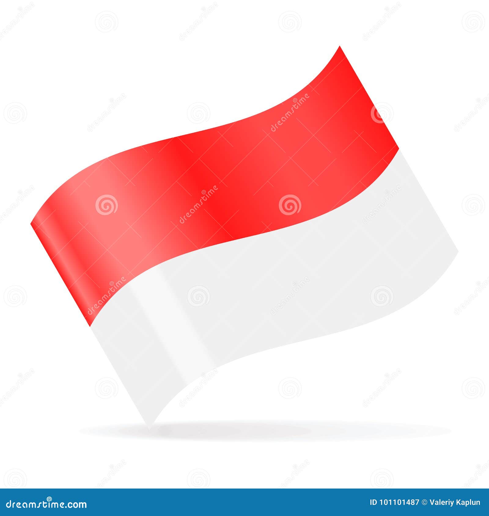 Indonesia Flag Vector Waving Icon Stock Illustration Illustration Of