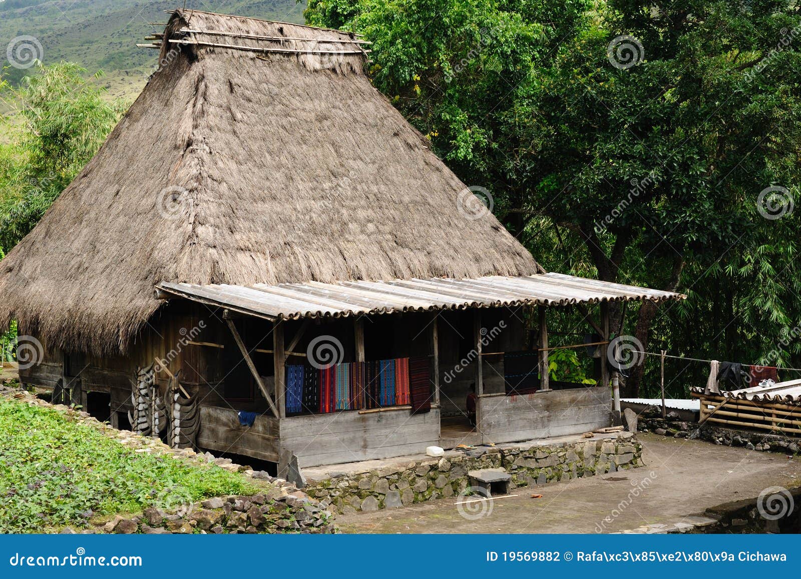 Indonesia, Flores, Bena Village Stock Photo - Image of bajawa, tropical ...