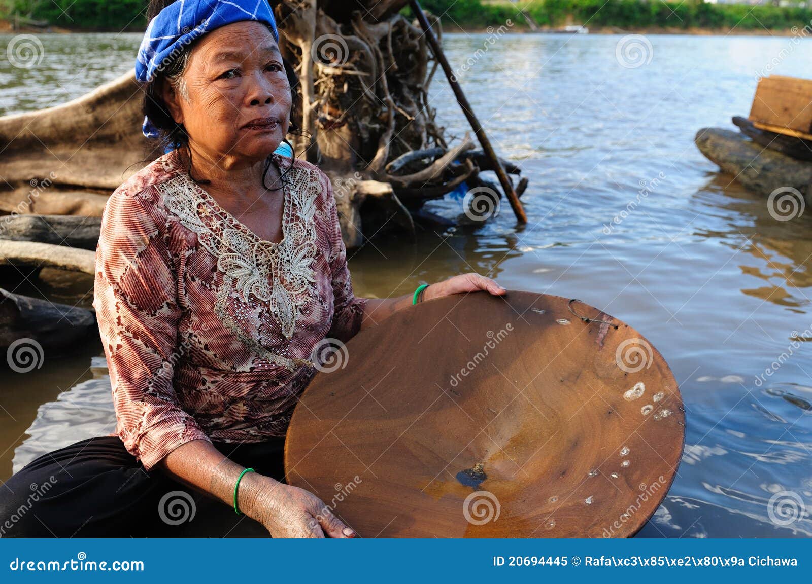 Indonesia - Gold-prospector from Borneo Editorial Image - Image of asia ...